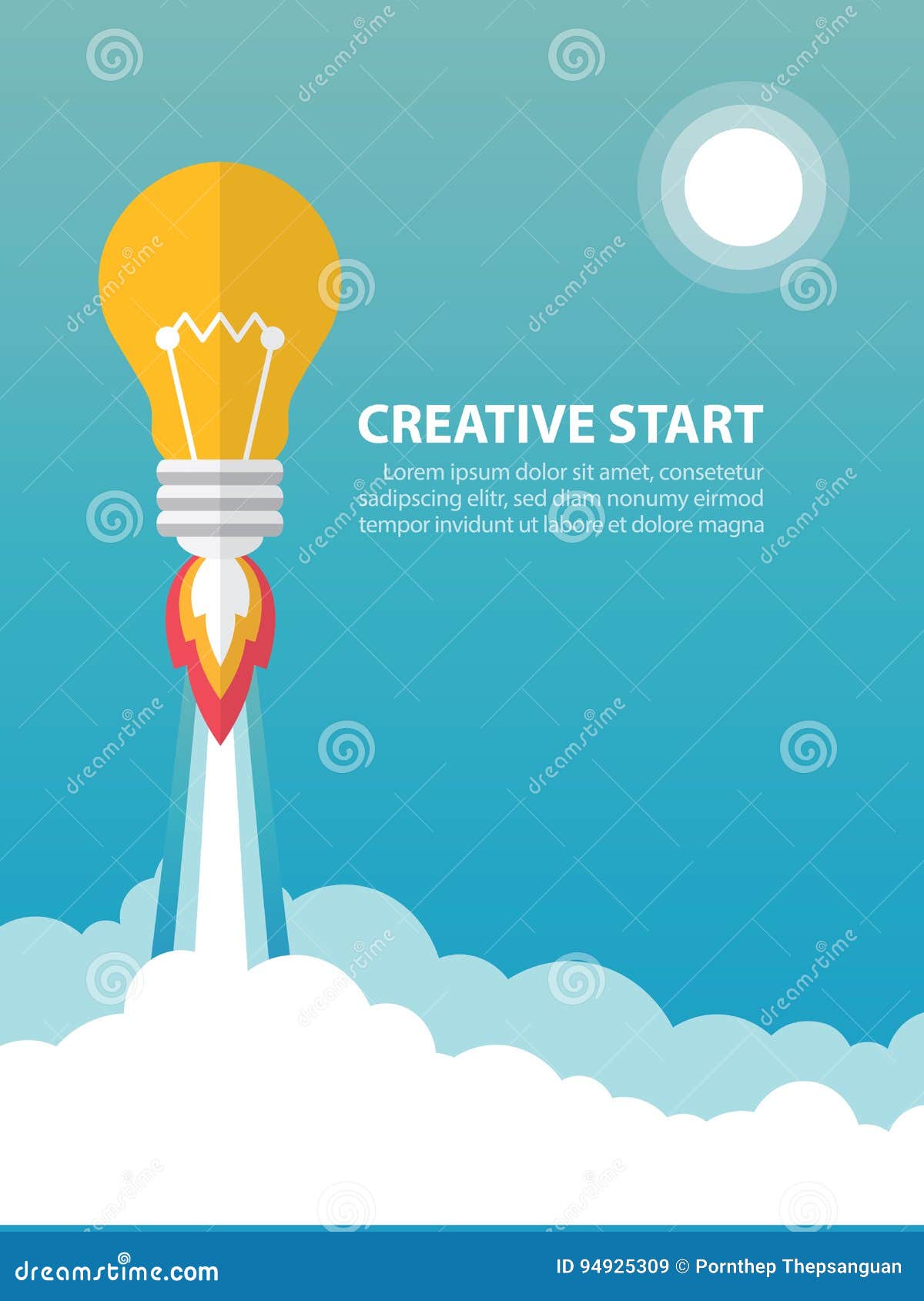 Creative start stock vector. Illustration of concept - 94925309