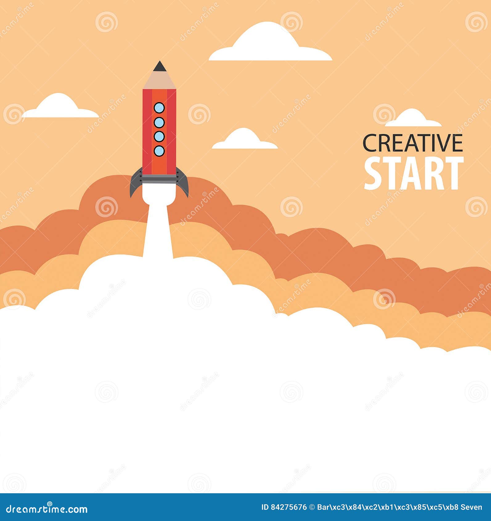 Creative Start stock vector. Illustration of drawing - 84275676