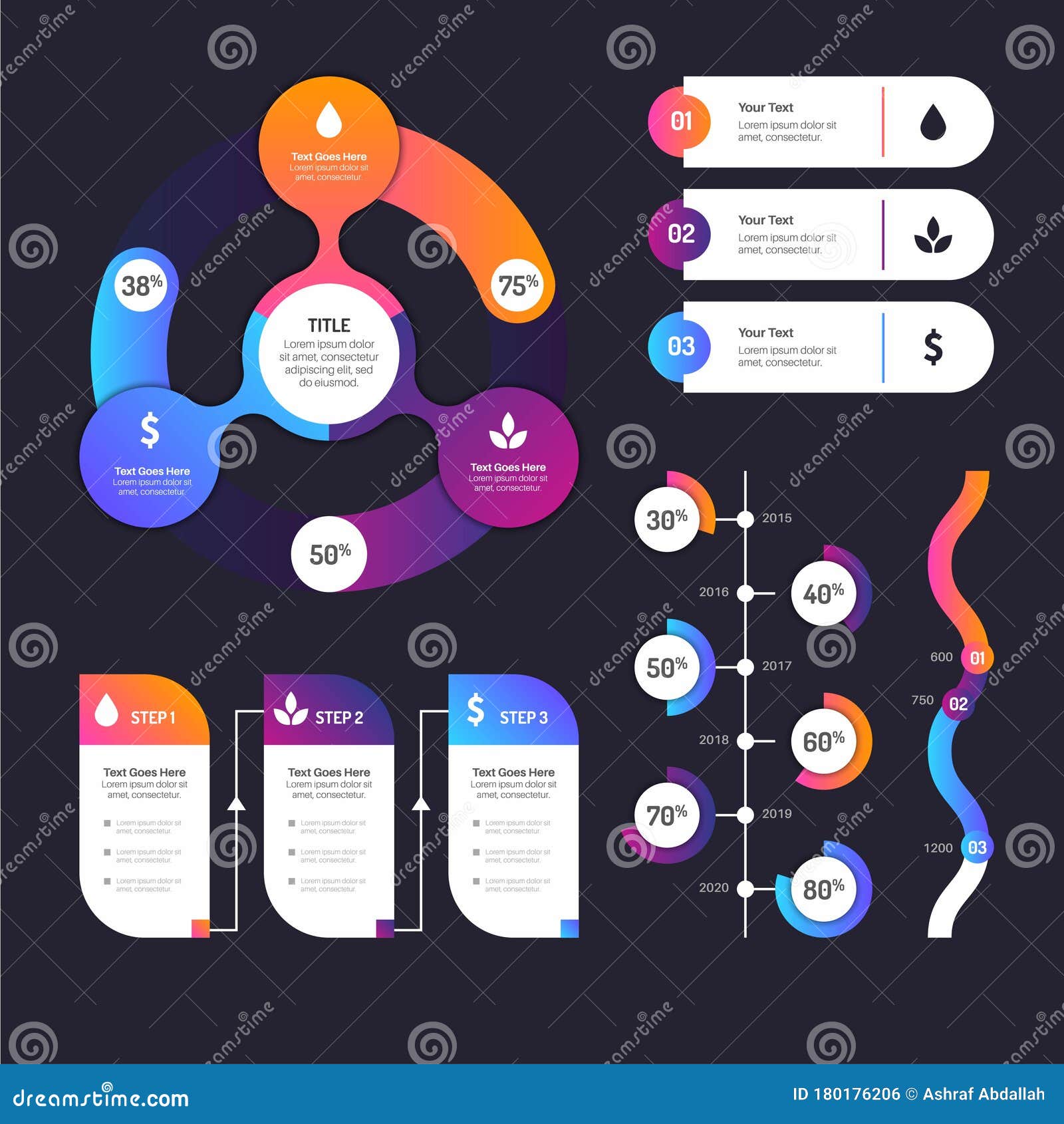 Creative Steps Collection Colorful Business Infographic Template, Can ...