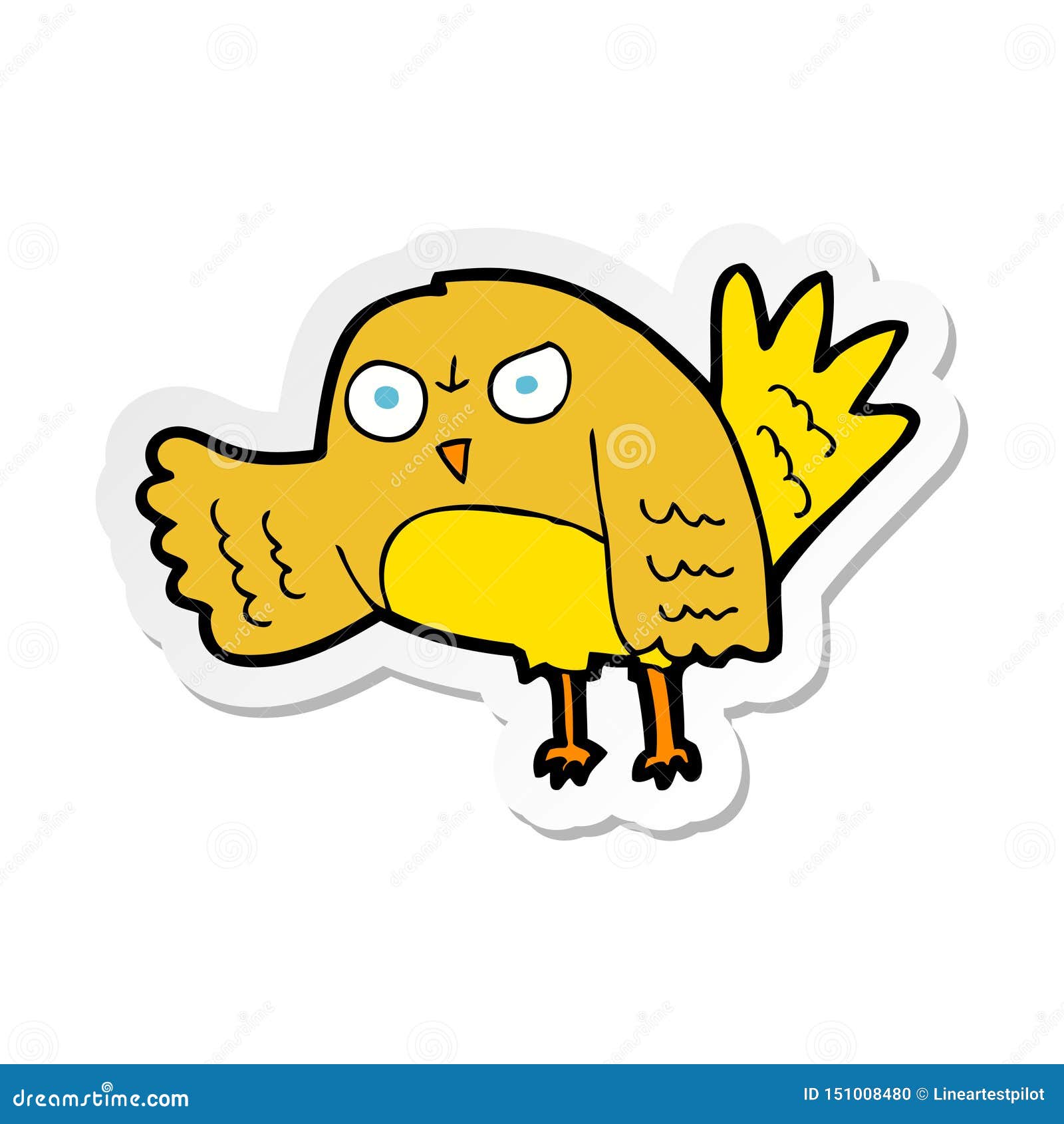 A Creative Sticker of a Angry Cartoon Bird Stock Vector - Illustration ...