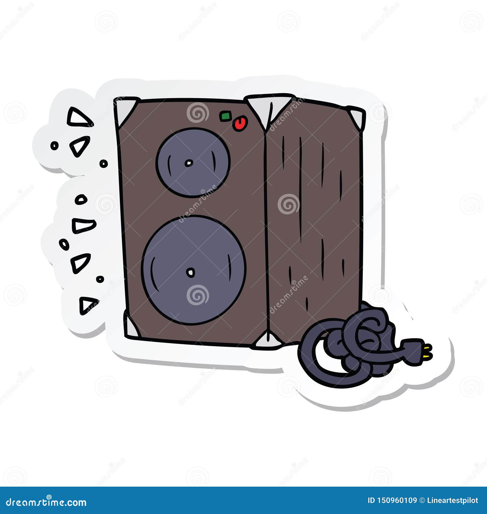 A Creative Sticker of a Cartoon Amplifier Stock Vector - Illustration ...