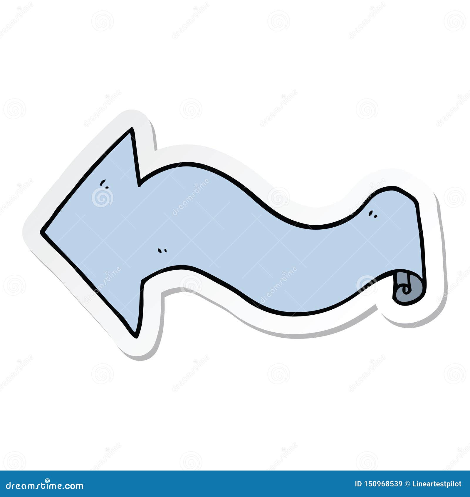 A Creative Sticker of a Cartoon Arrow Stock Vector - Illustration of ...