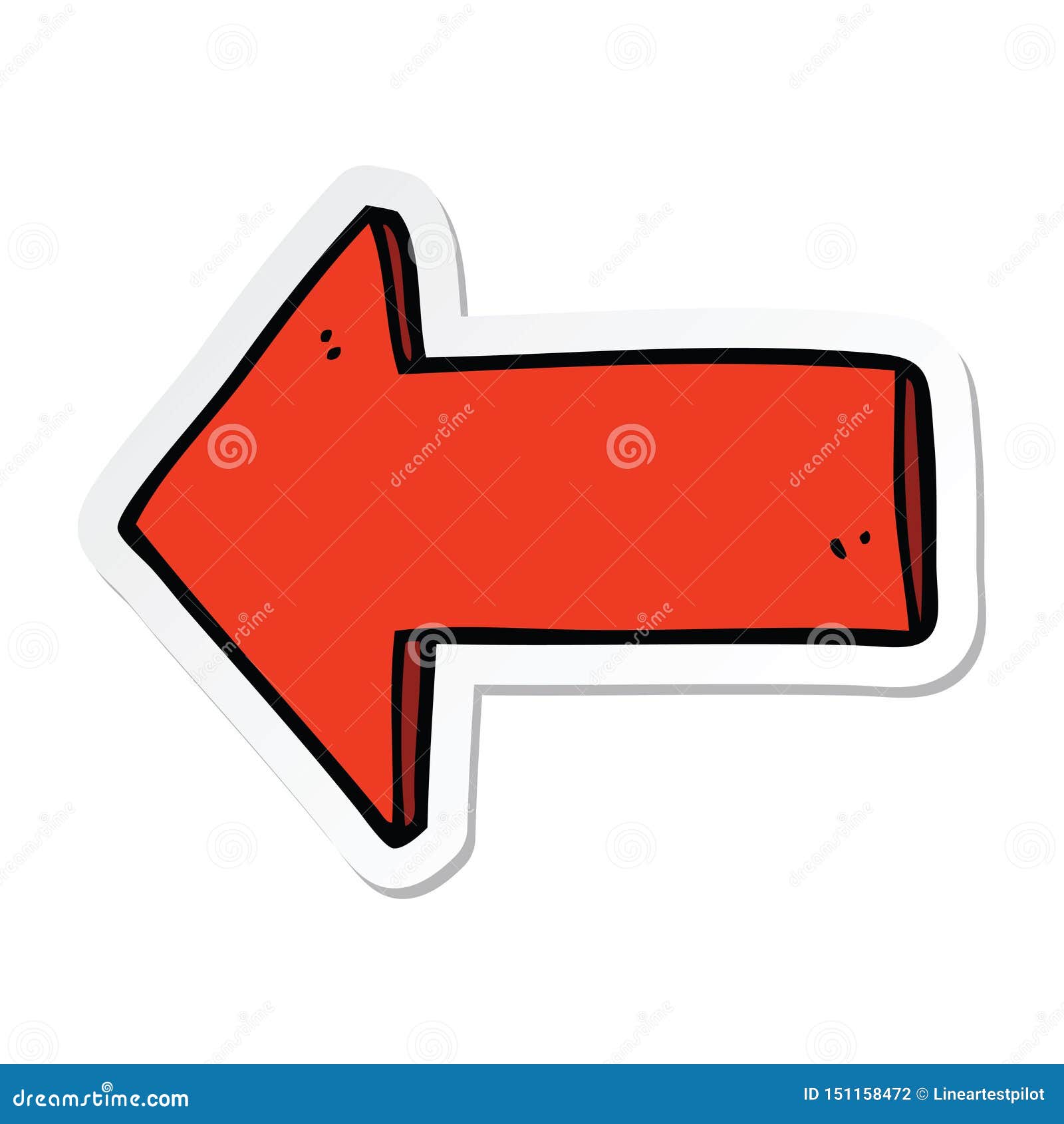 A Creative Sticker of a Cartoon Arrow Stock Vector - Illustration of ...