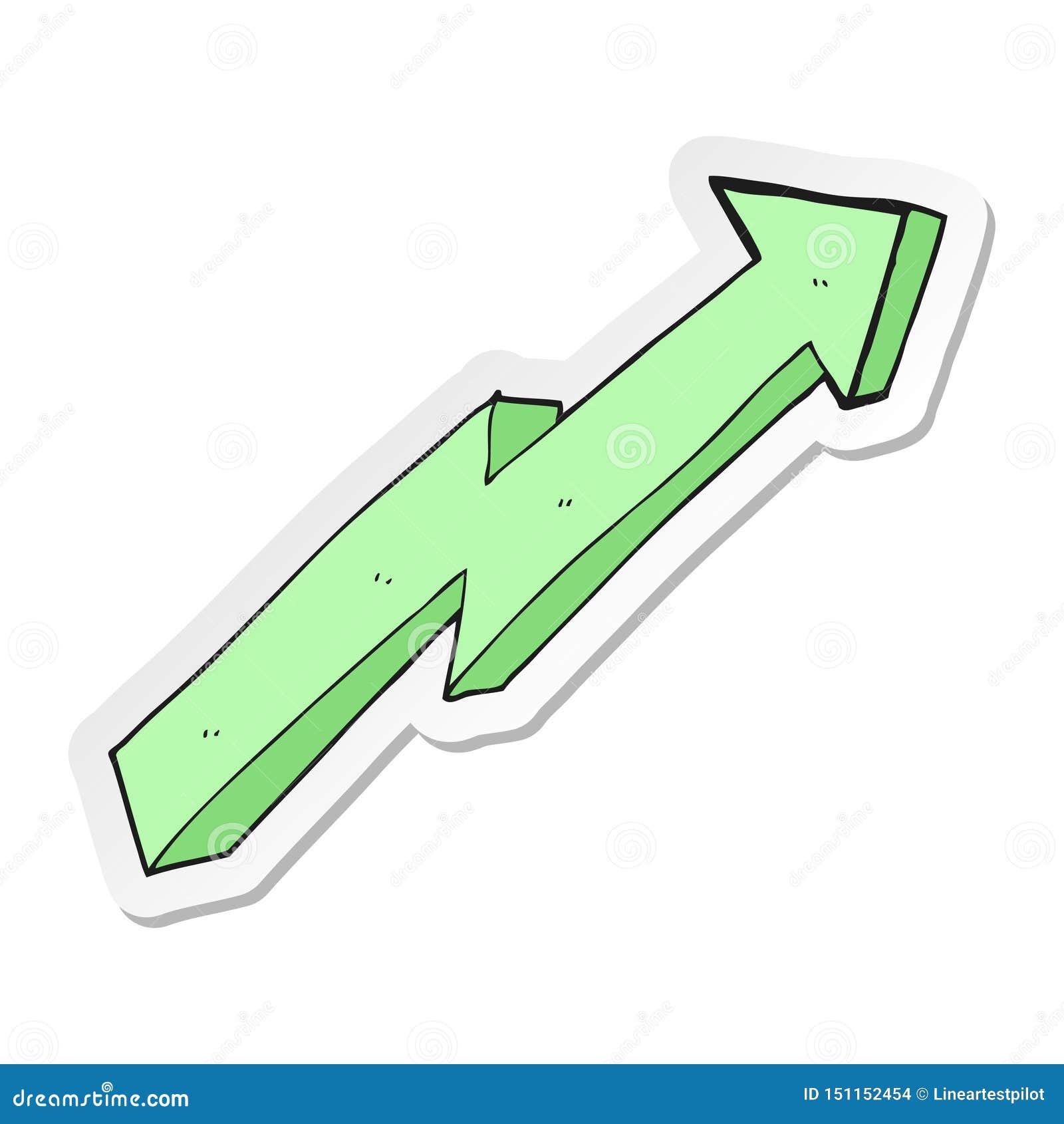 A Creative Sticker of a Cartoon Arrow Up Trend Stock Vector ...