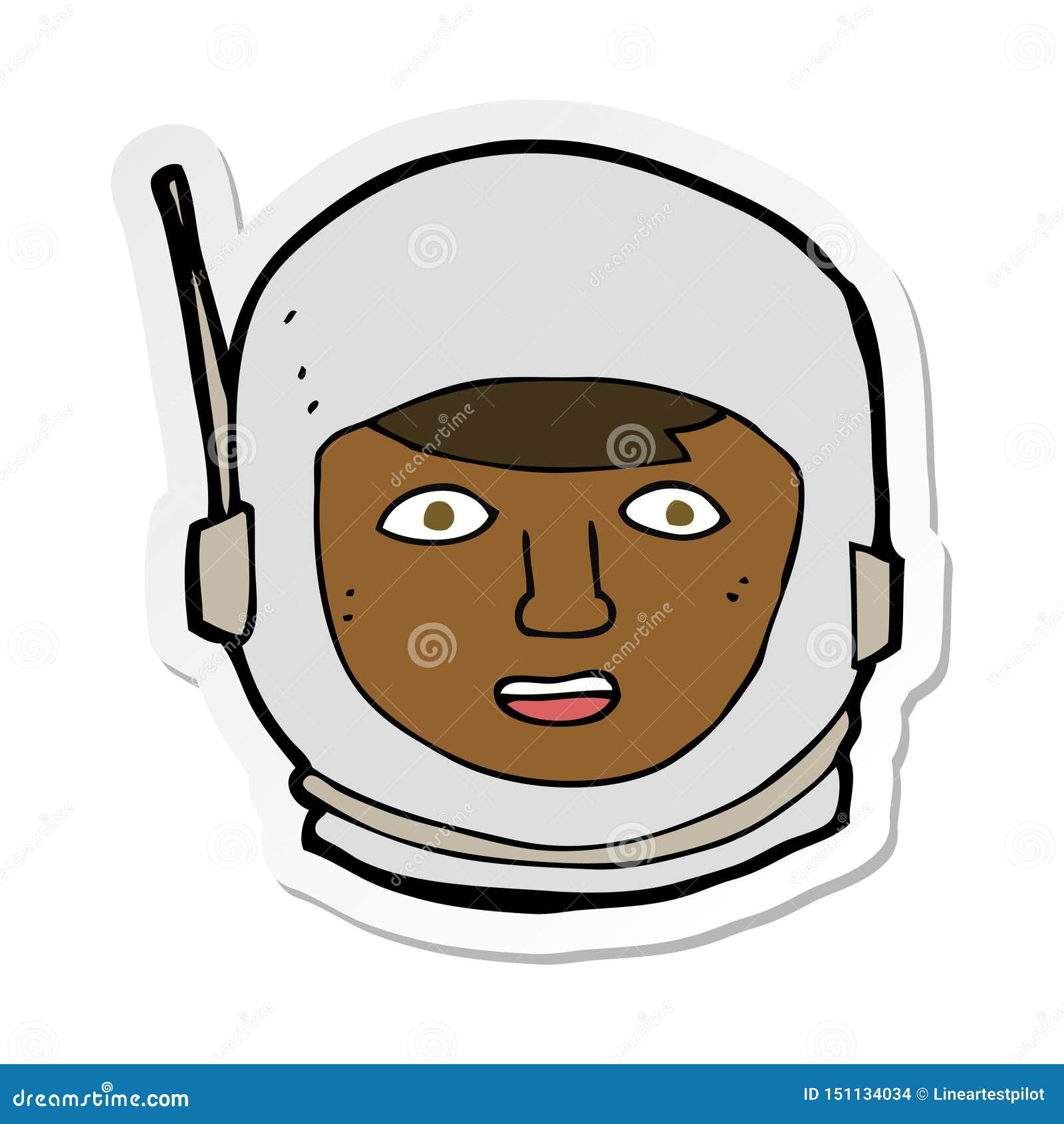 Astronaut Head - Retro Logo. Spaceman In Helmet - Vintage Emblem Vector ...