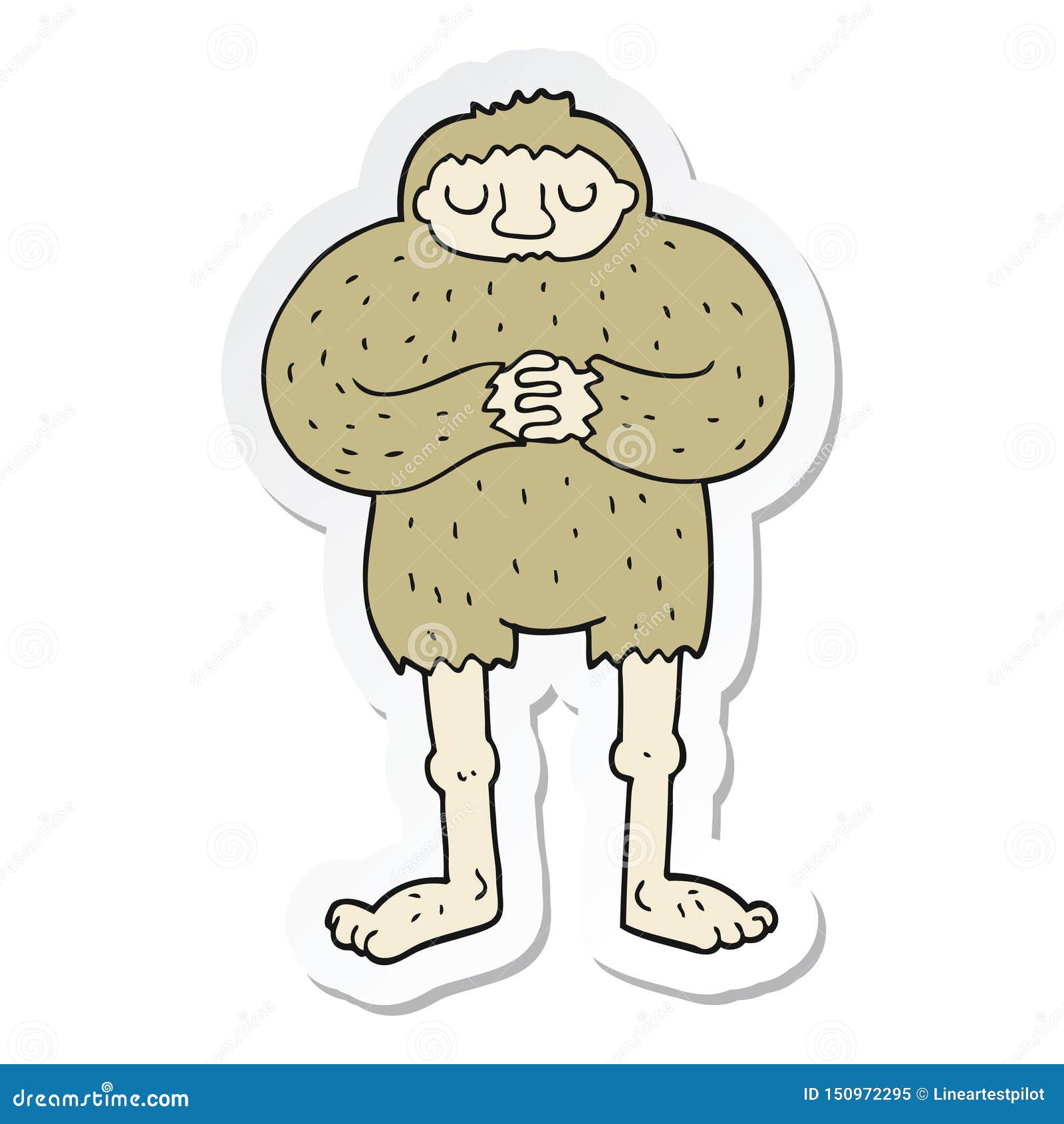 A Creative Sticker of a Cartoon Bigfoot Stock Vector - Illustration of ...