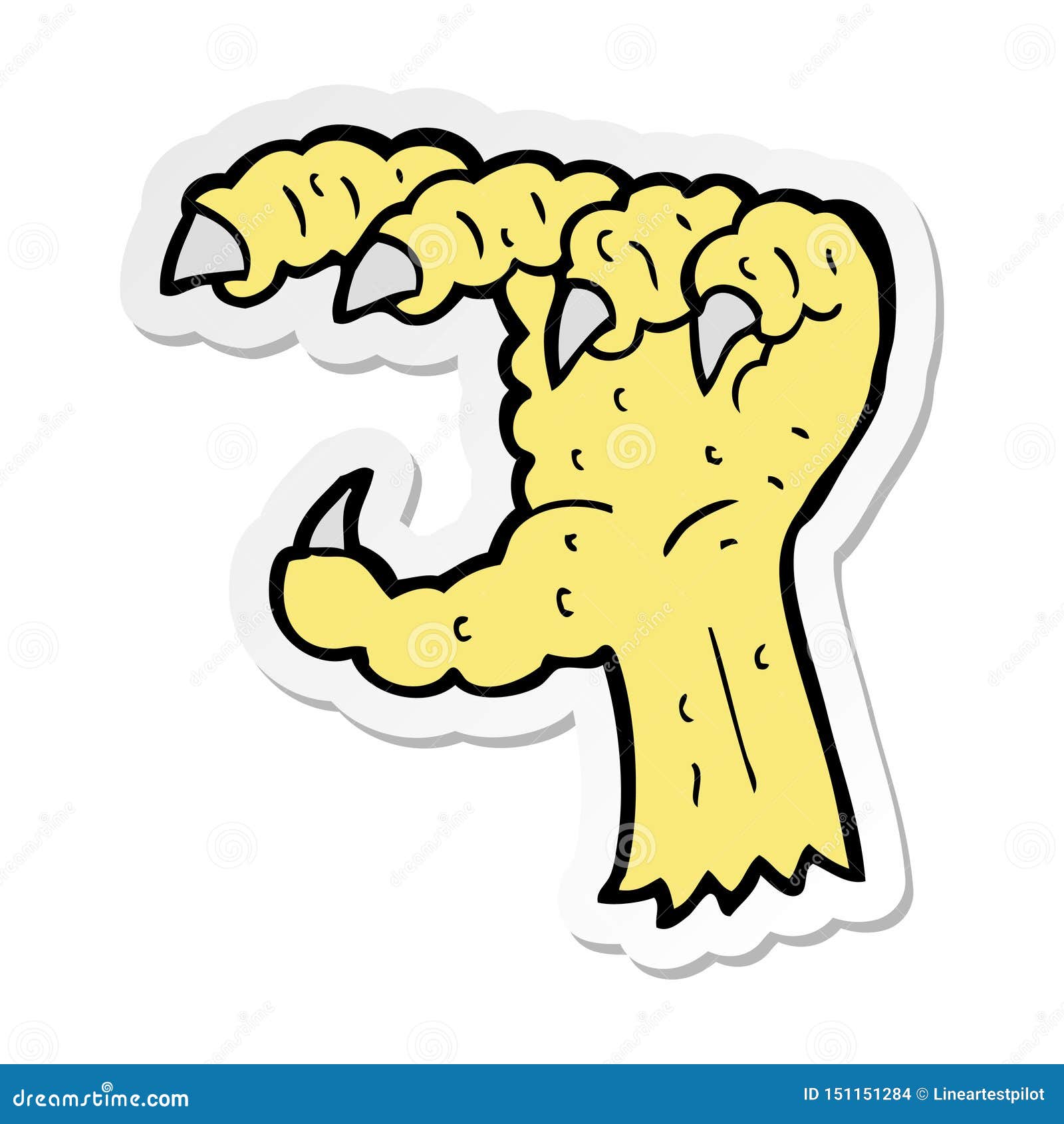 A Creative Sticker of a Cartoon Bird Claw Stock Vector - Illustration ...