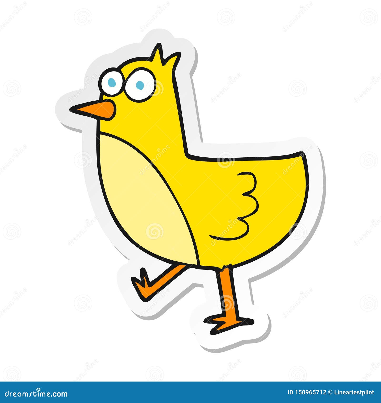 A Creative Sticker of a Cartoon Bird Stock Vector - Illustration of ...