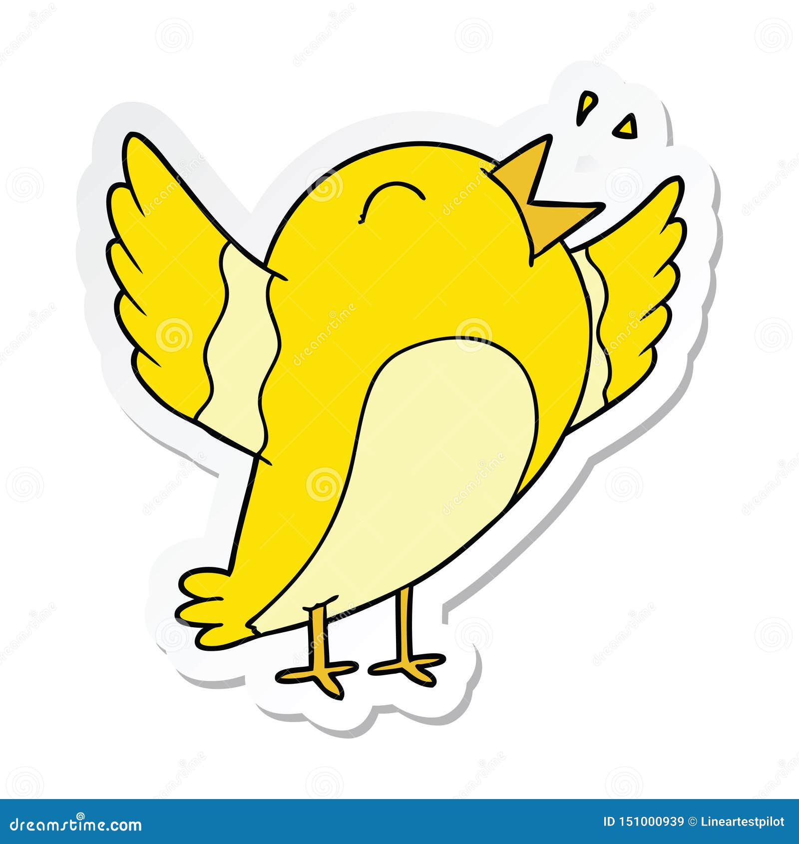 A Creative Sticker of a Cartoon Bird Stock Vector - Illustration of ...