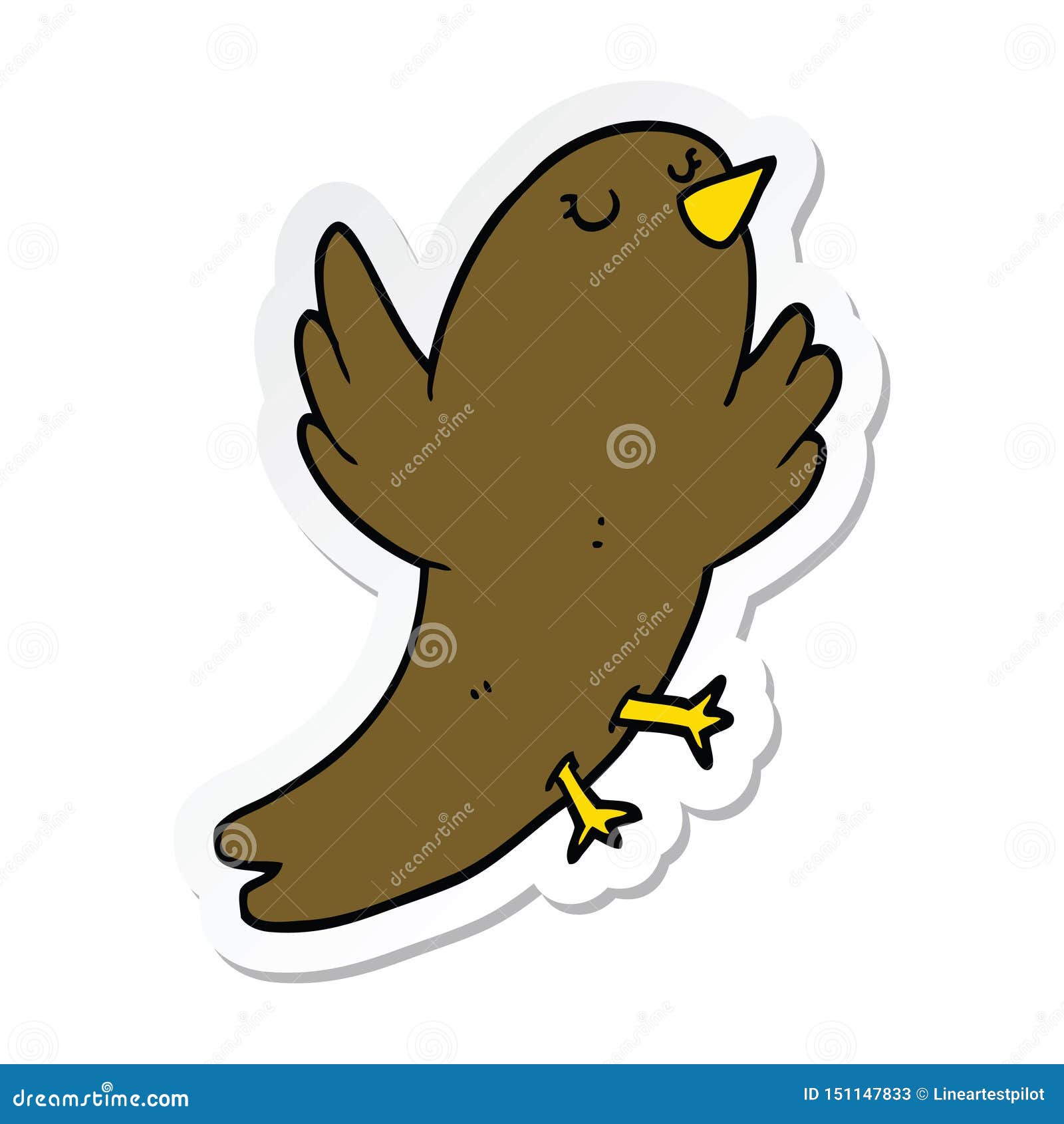 A Creative Sticker of a Cartoon Bird Stock Vector - Illustration of ...