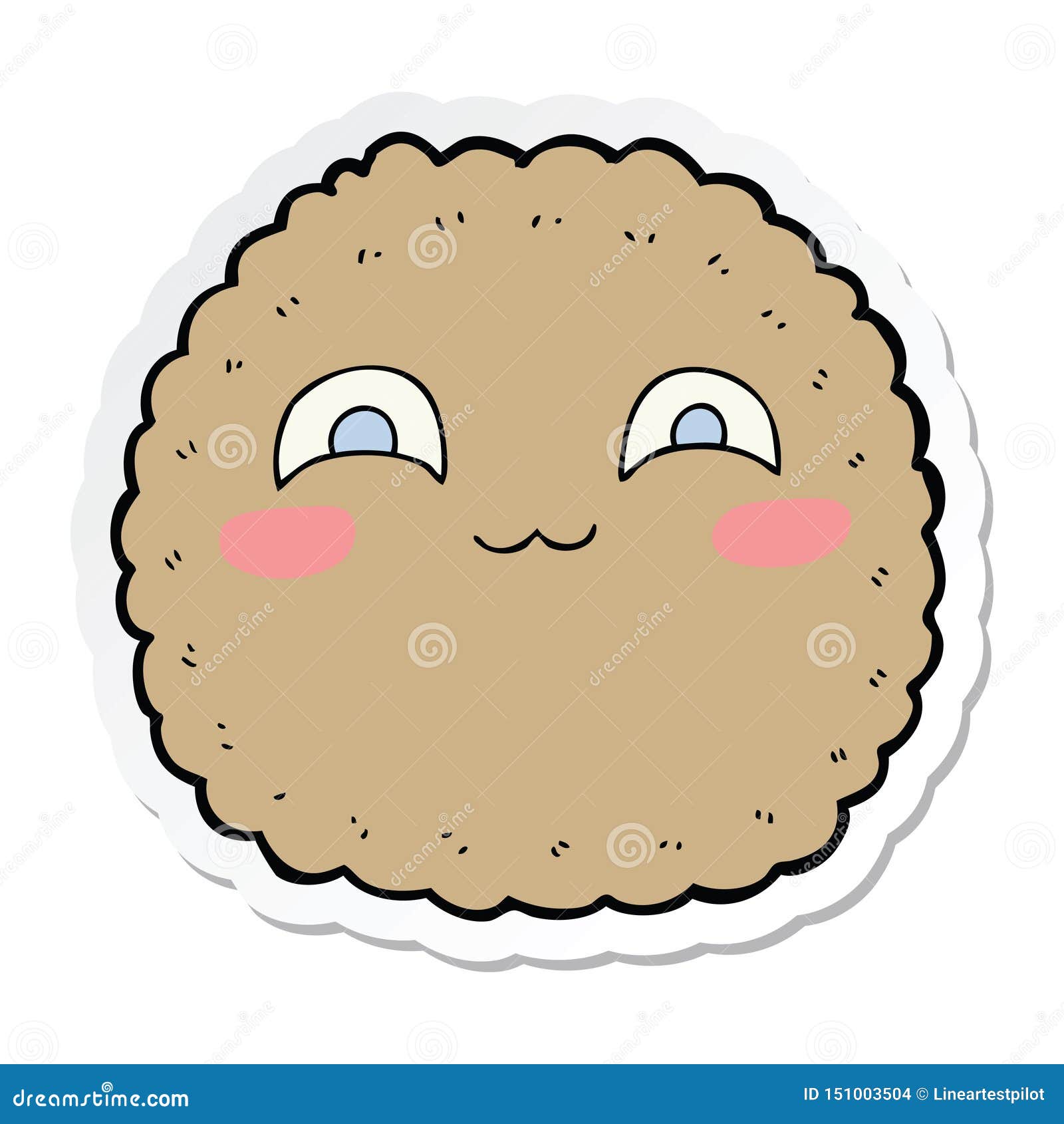 A Creative Sticker of a Cartoon Biscuit Stock Vector - Illustration of ...