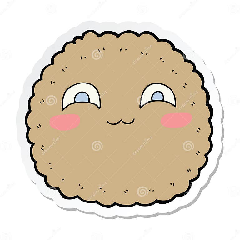 A Creative Sticker of a Cartoon Biscuit Stock Vector - Illustration of ...