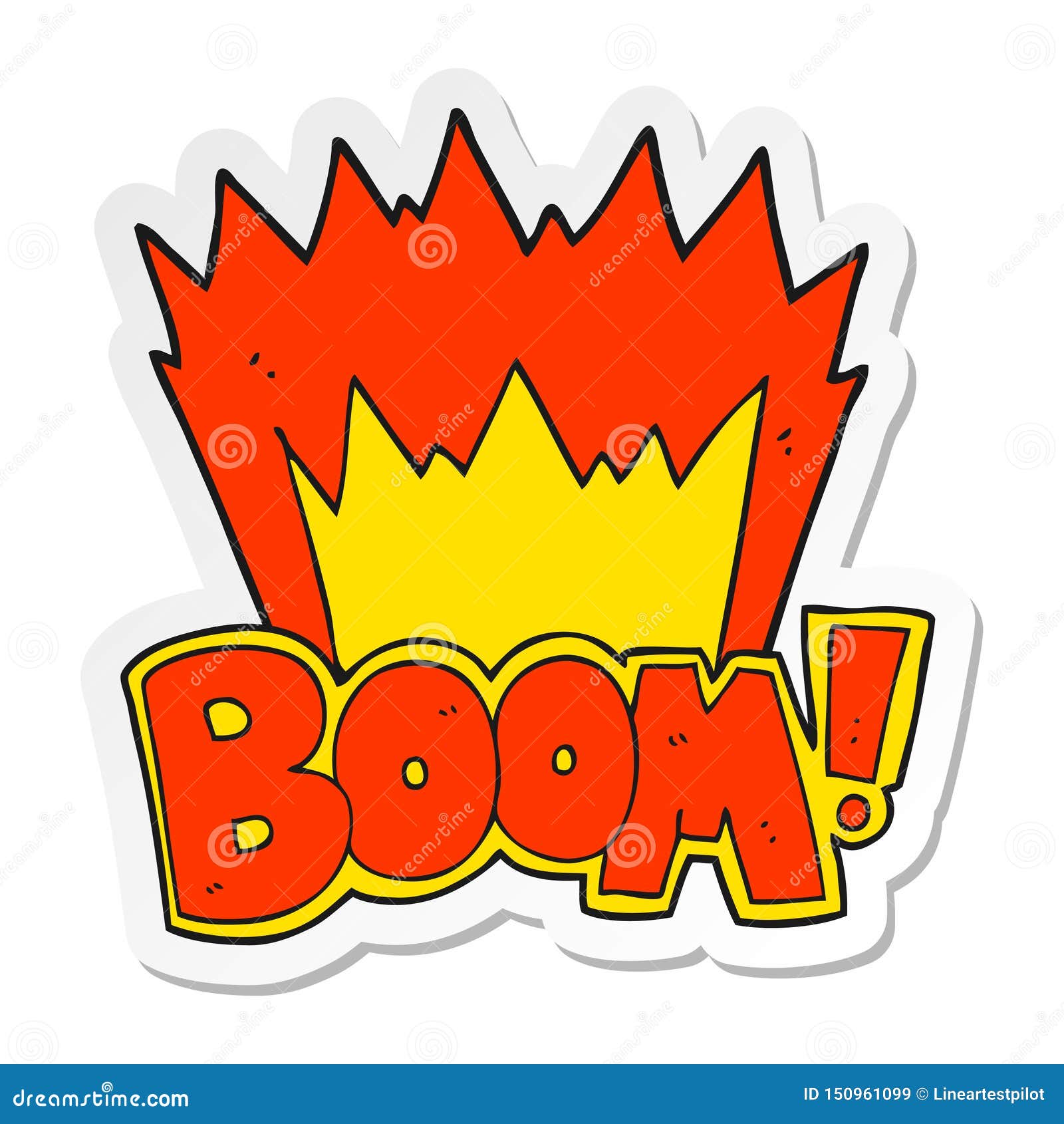 A Creative Sticker of a Cartoon Boom Symbol Stock Vector - Illustration ...