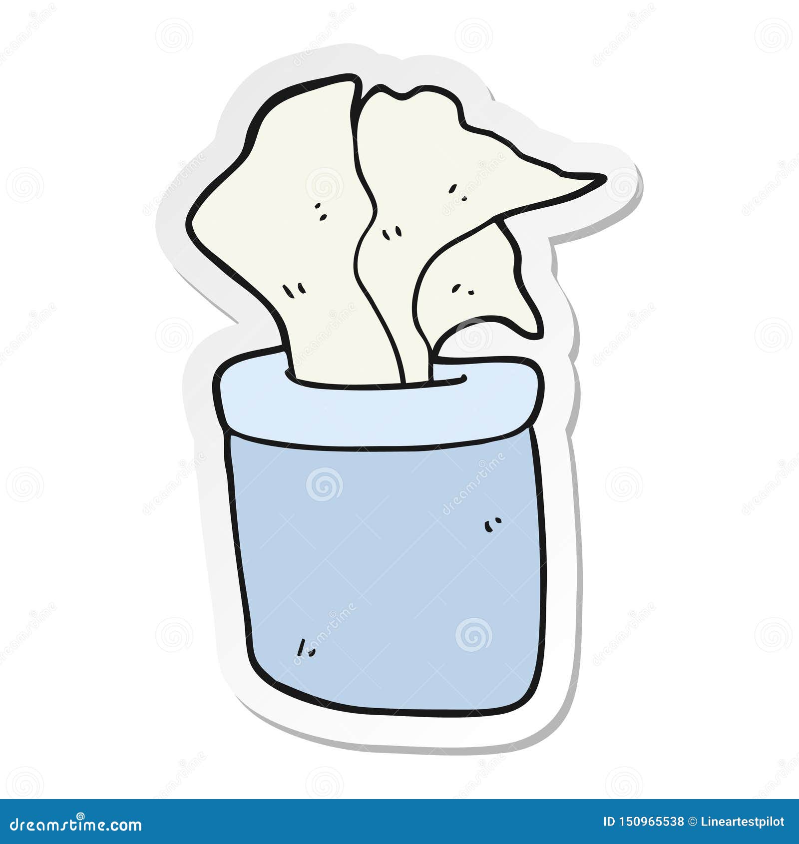 A Creative Sticker of a Cartoon Box of Tissues Stock Vector ...