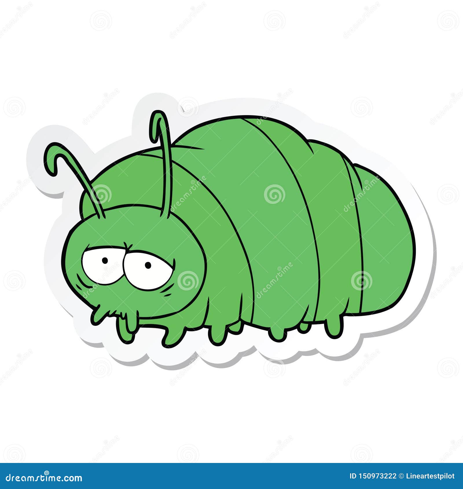 A Creative Sticker of a Cartoon Bug Stock Vector - Illustration of ...