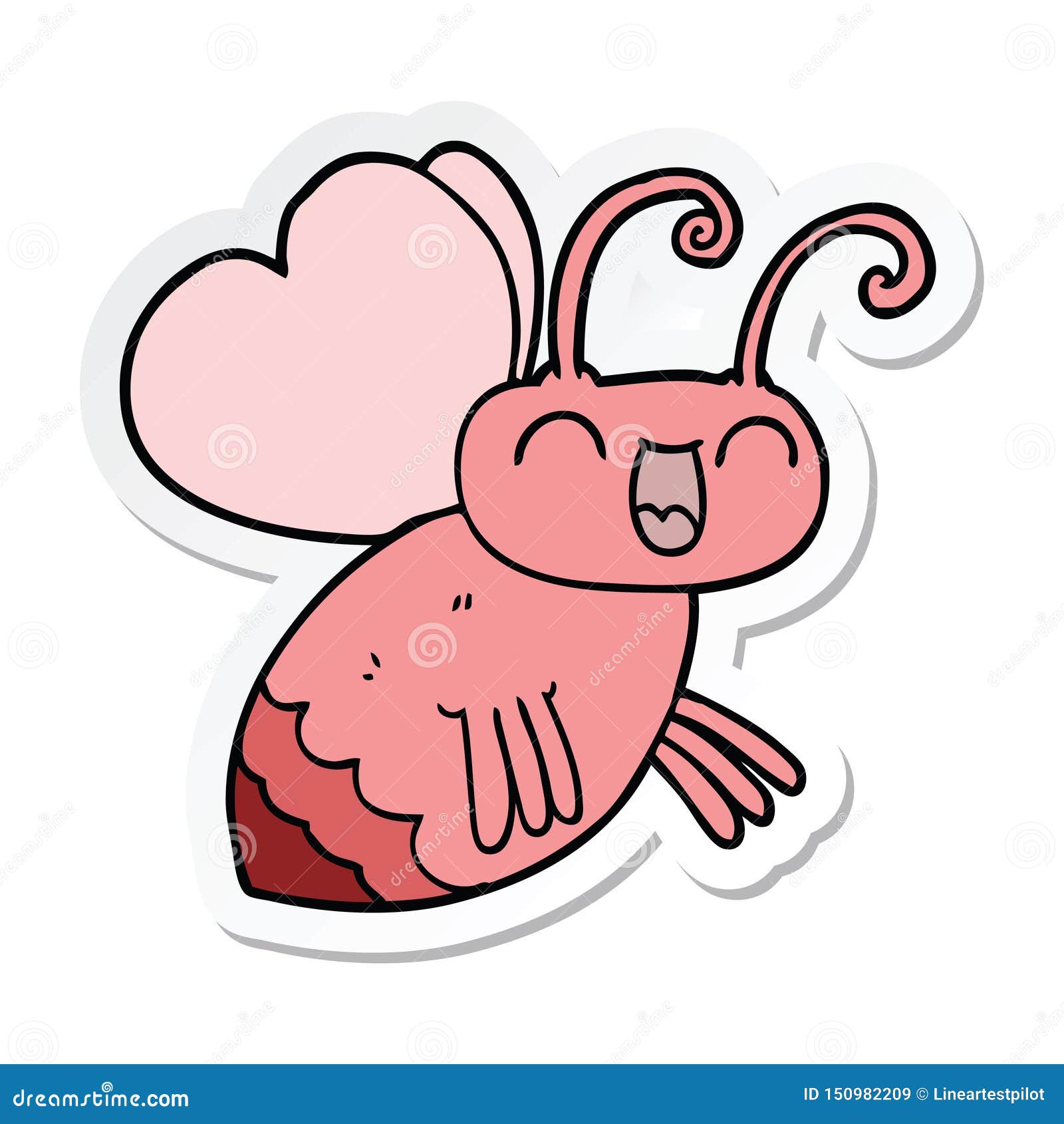 A Creative Sticker of a Cartoon Bug Stock Vector - Illustration of ...