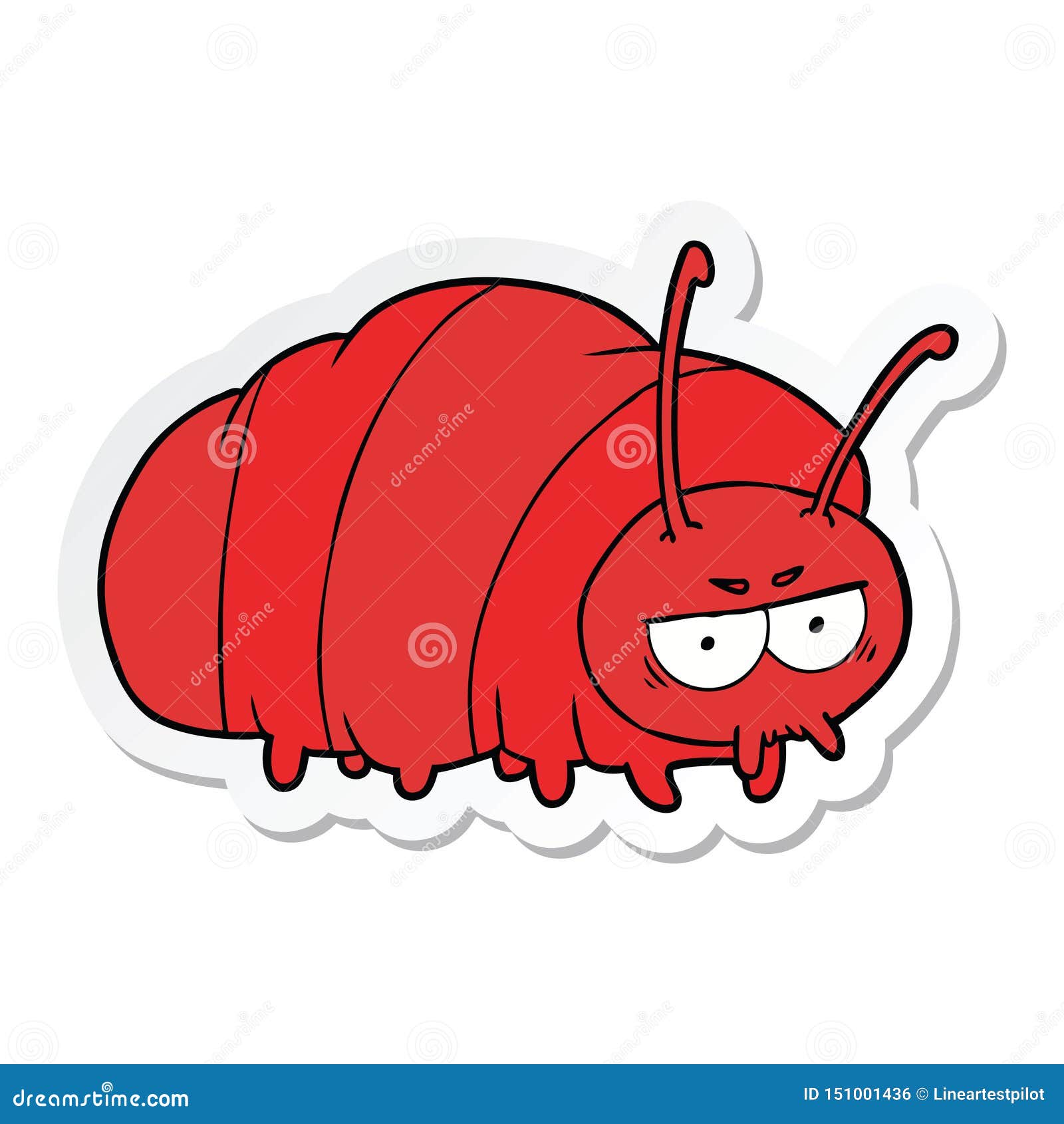 A Creative Sticker of a Cartoon Bug Stock Vector - Illustration of ...