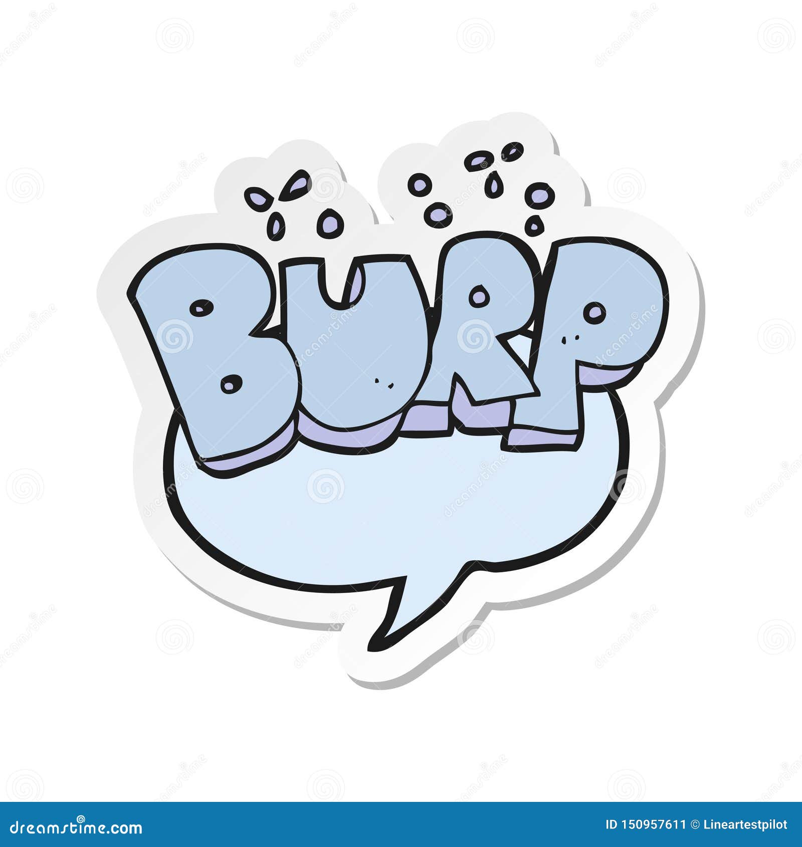 A Creative Sticker of a Cartoon Burp Stock Vector - Illustration of ...