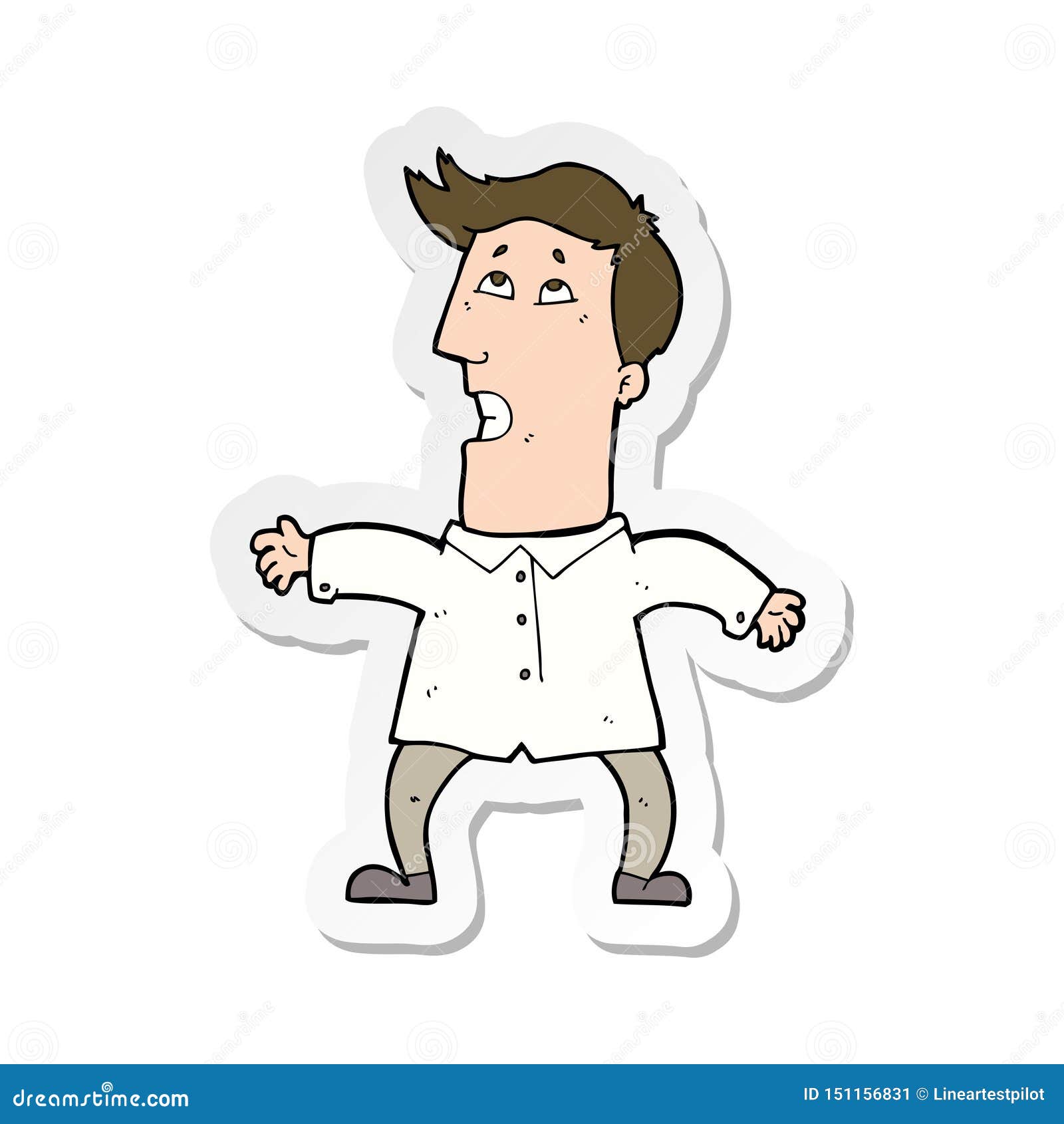 A Creative Sticker of a Cartoon Businessman Stock Vector - Illustration ...