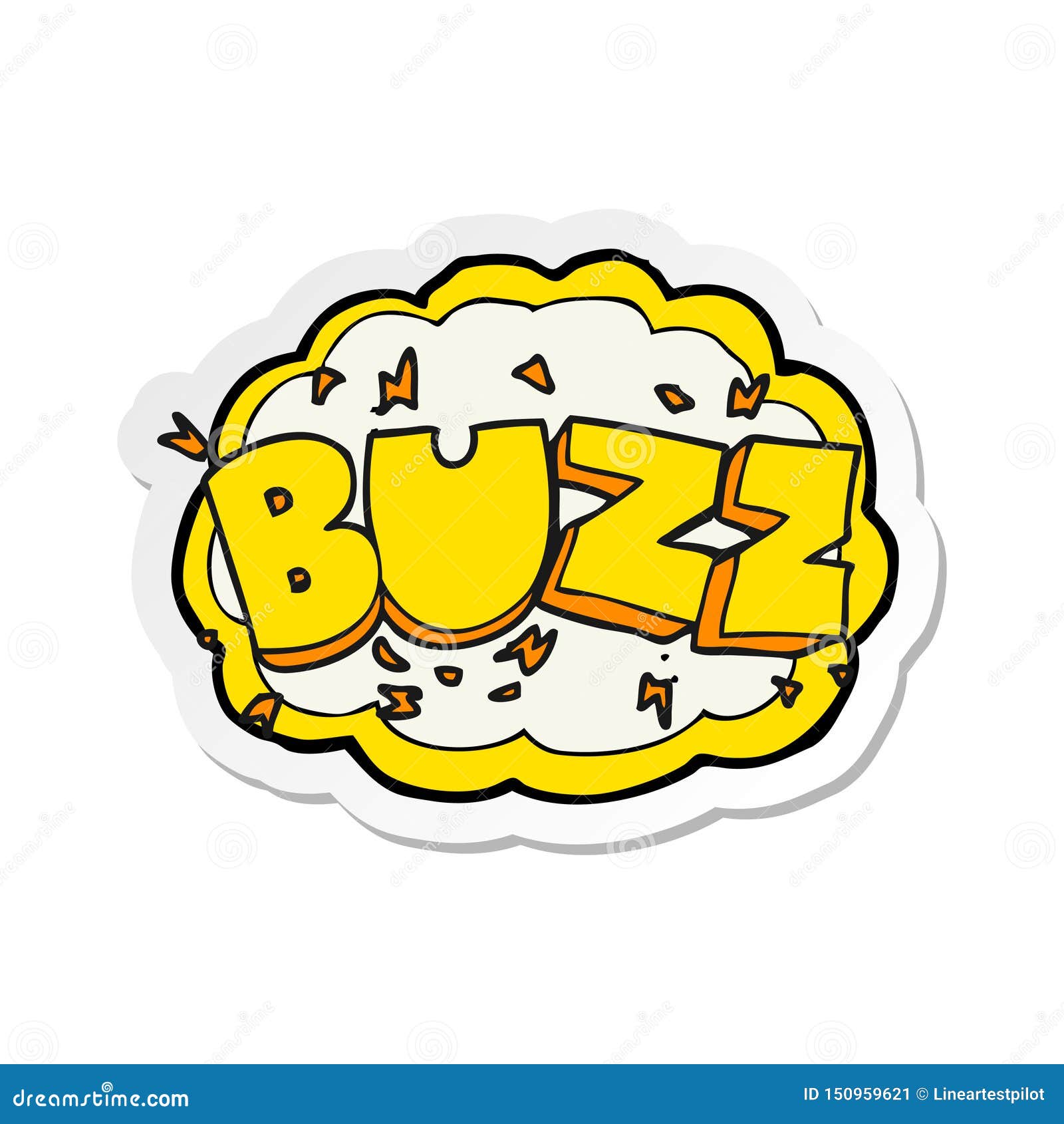 A Creative Sticker of a Cartoon Buzz Symbol Stock Vector - Illustration ...