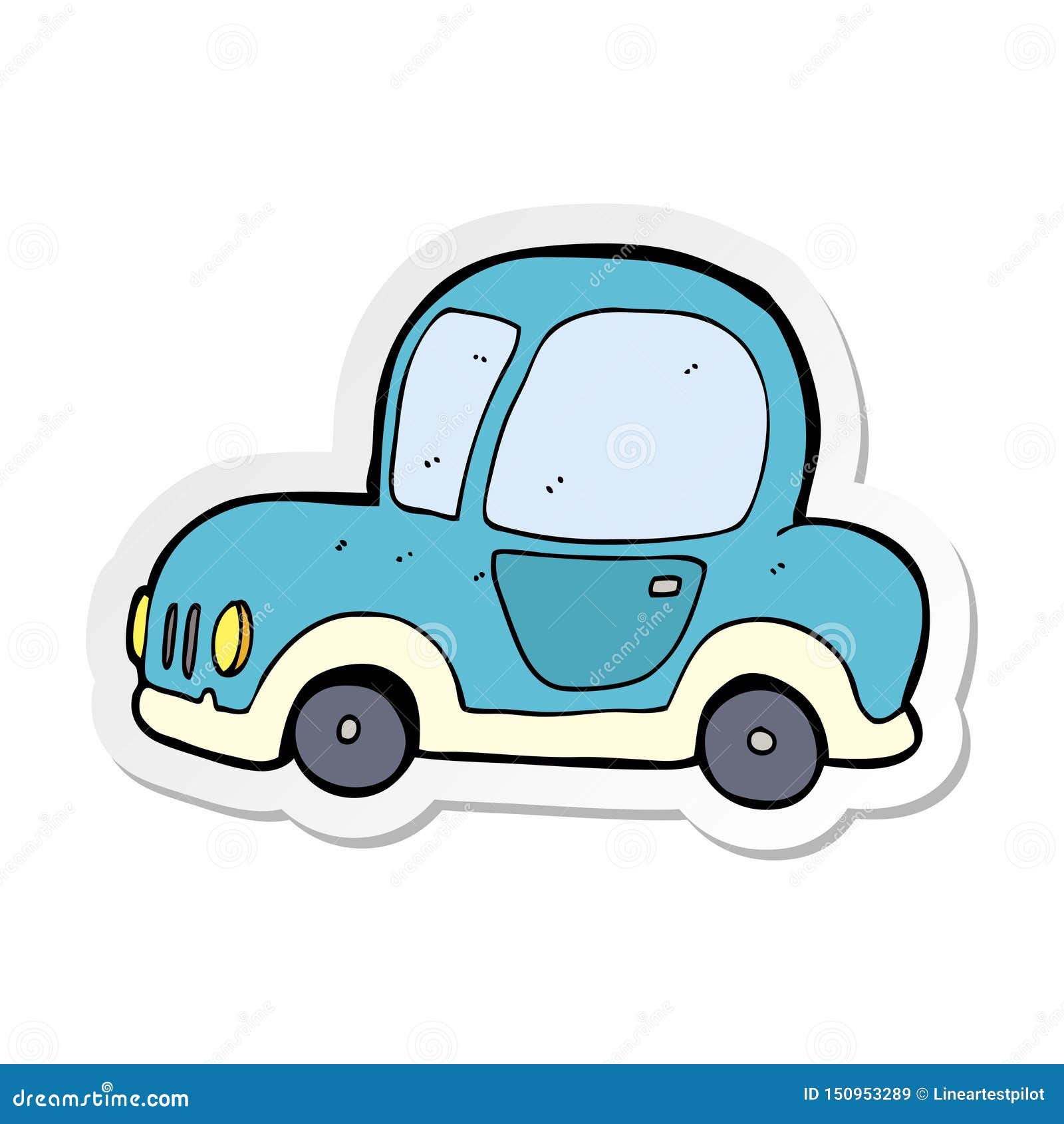 A Creative Sticker of a Cartoon Car Stock Vector - Illustration of ...