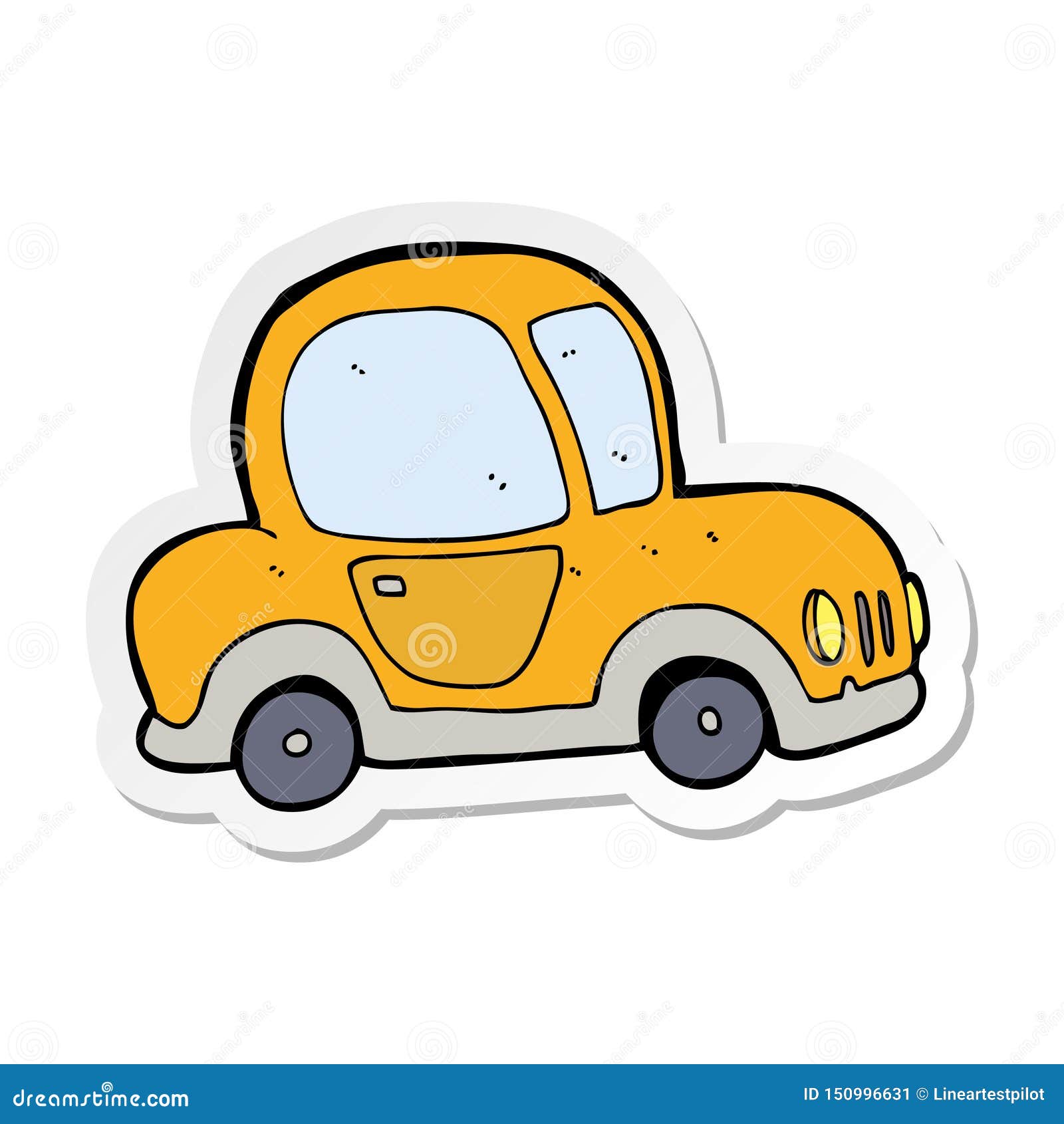 A Creative Sticker of a Cartoon Car Stock Vector - Illustration of ...