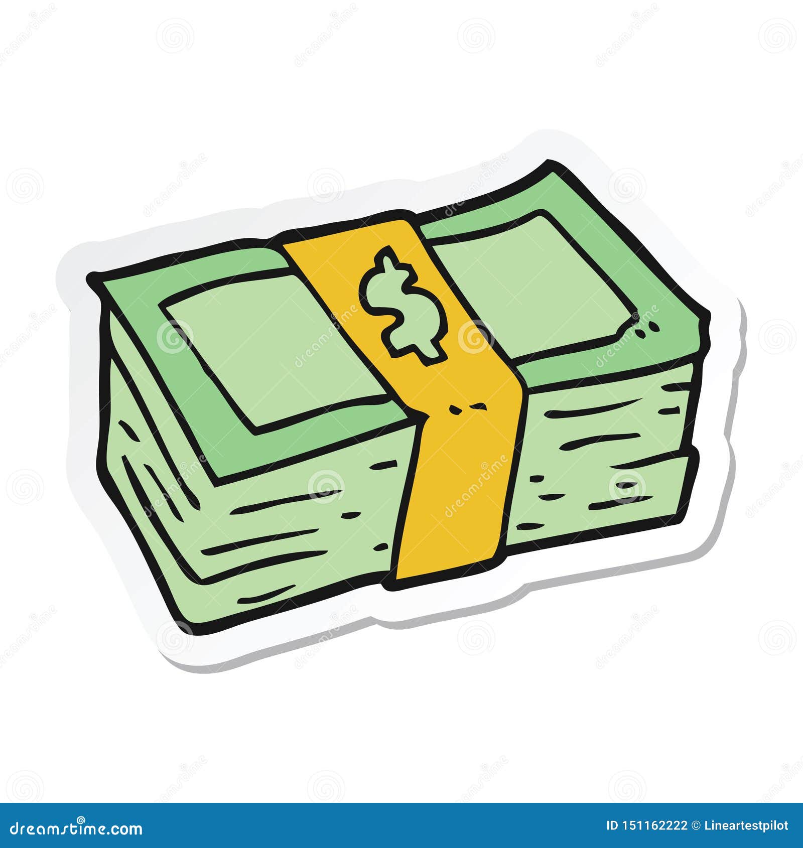 A Creative Sticker of a Cartoon Cash Stock Vector - Illustration of ...