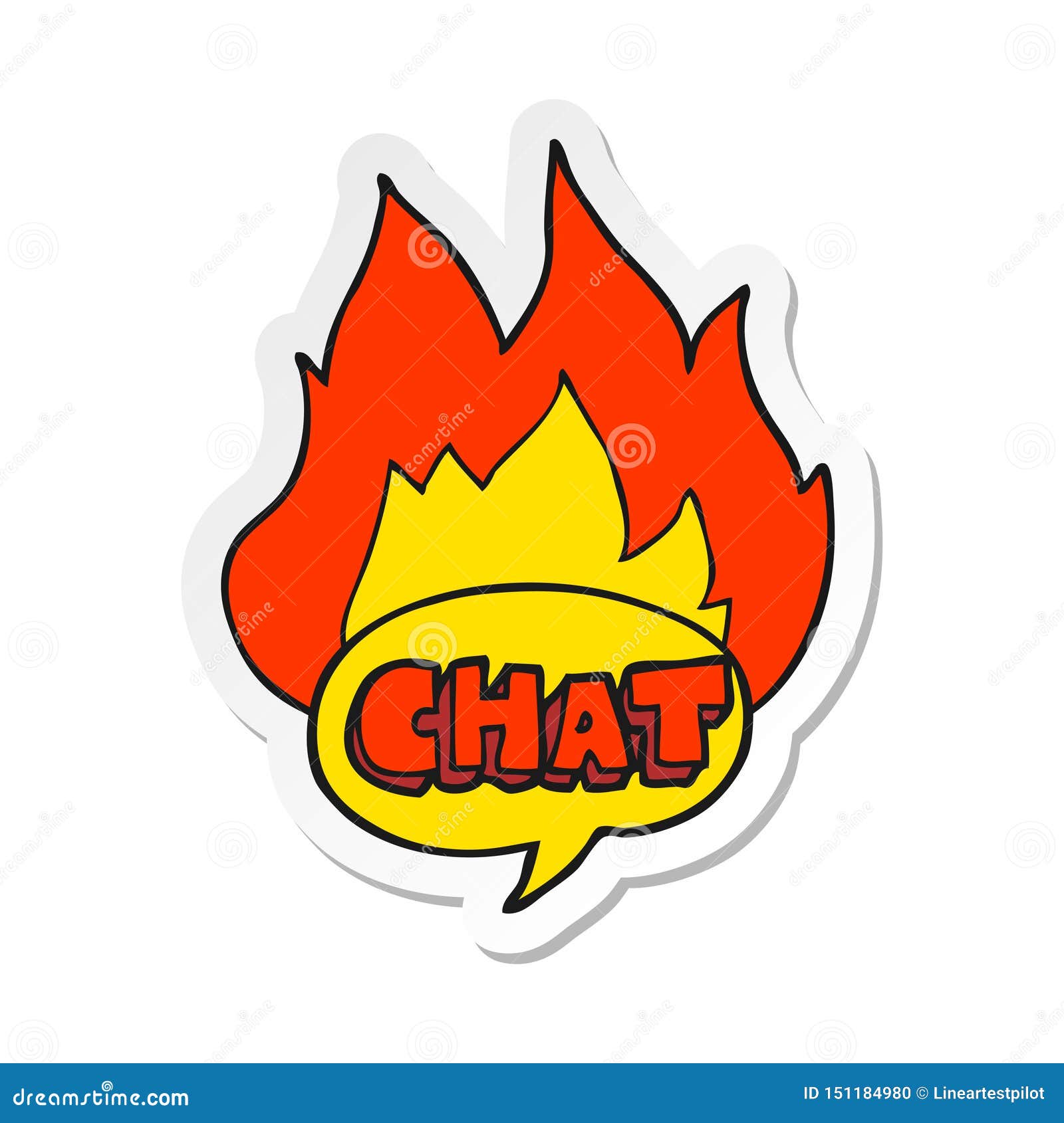 A Creative Sticker of a Cartoon Chat Symbol Stock Vector - Illustration ...