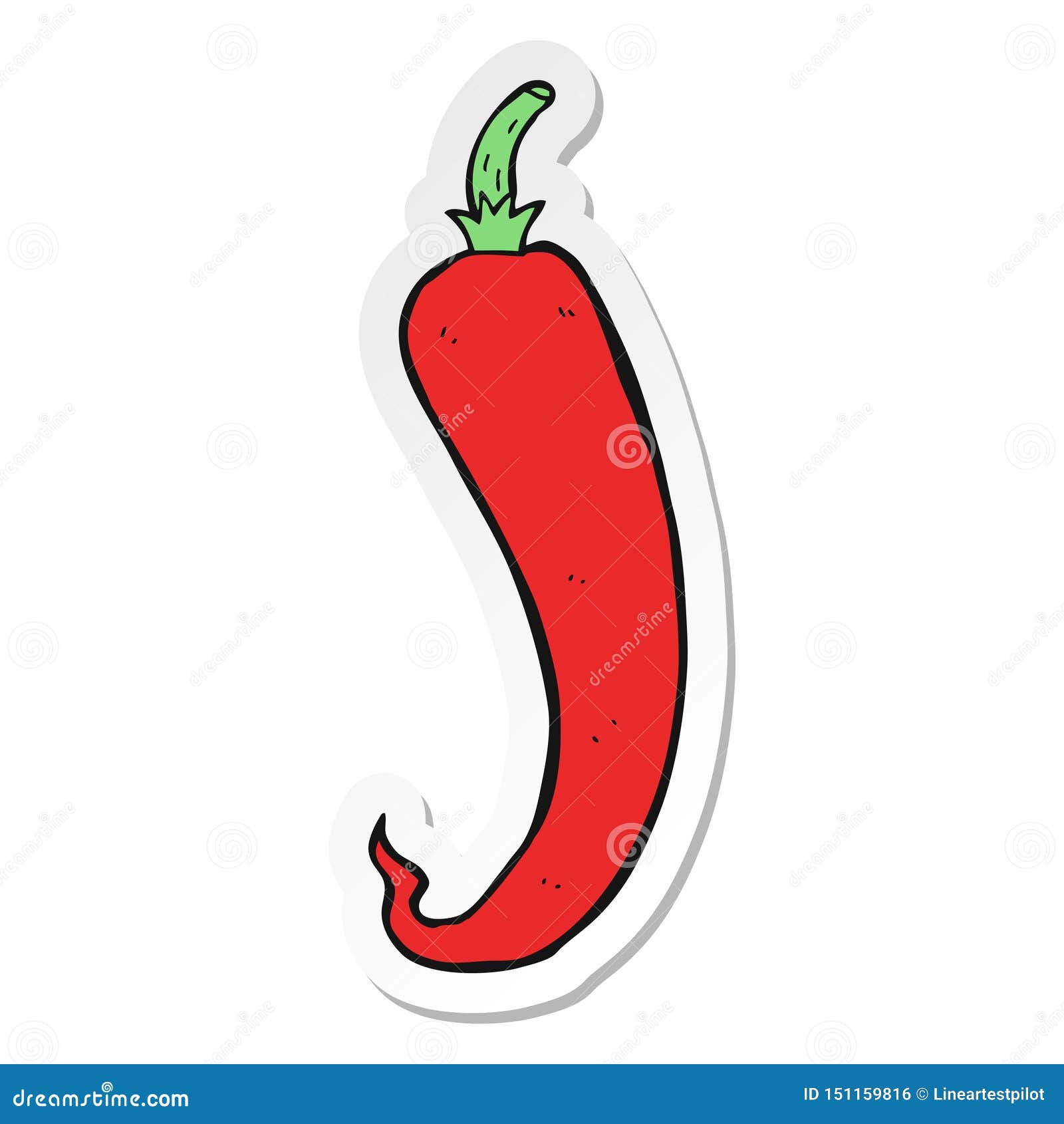Cartoon Chilli Peppers. Different Red Pepper, Mexican Hot Fresh Raw ...
