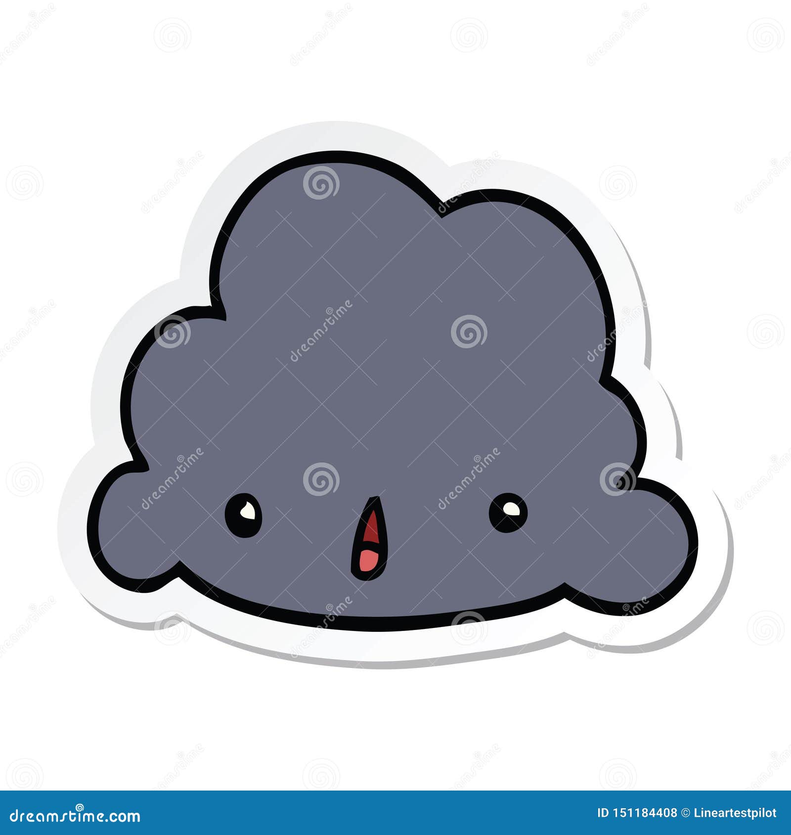 A Creative Sticker of a Cartoon Cloud Stock Vector - Illustration of ...