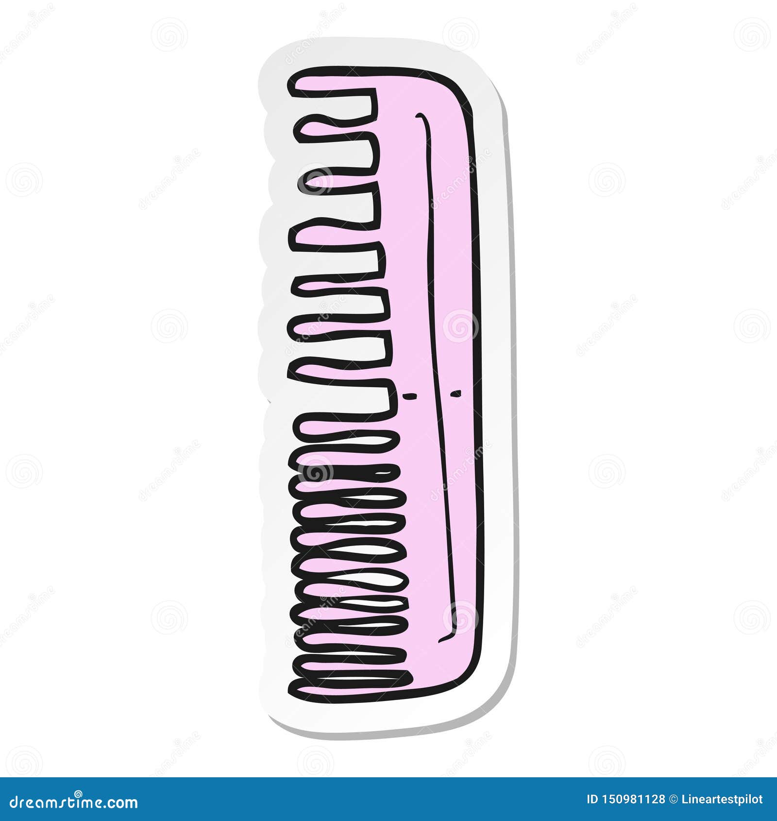 A Creative Sticker of a Cartoon Comb Stock Vector - Illustration of ...