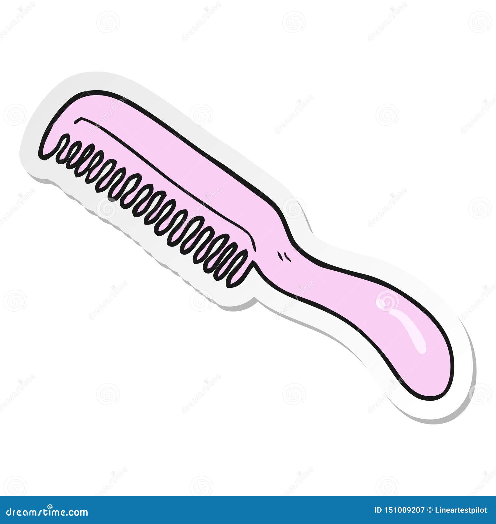 A Creative Sticker of a Cartoon Comb Stock Vector - Illustration of ...