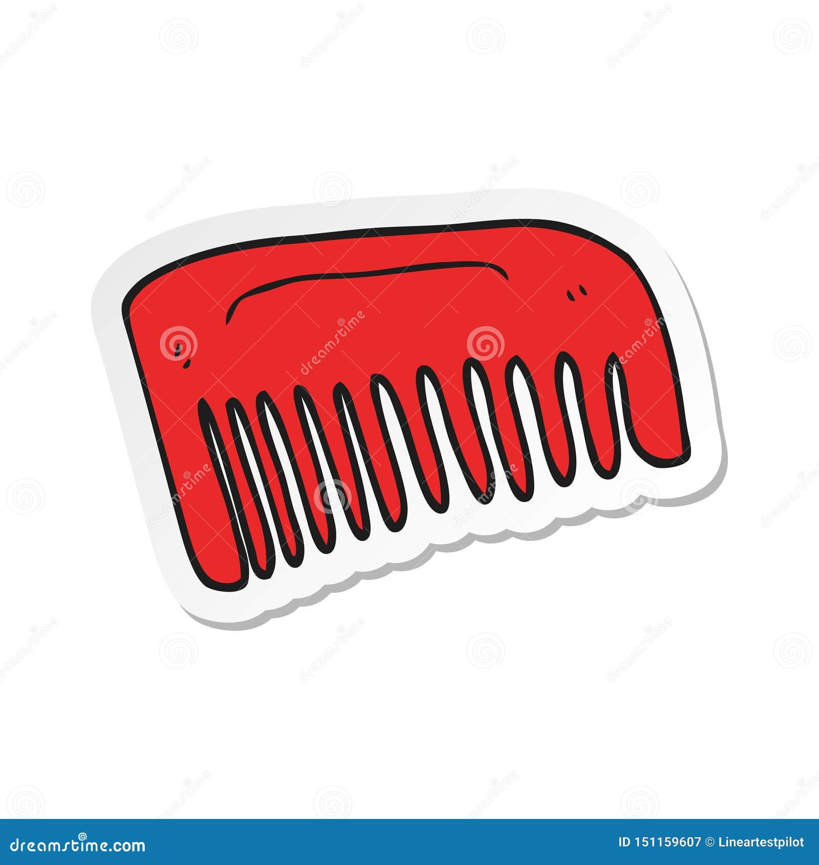 Crazy Comb Cartoon Stock Illustration | CartoonDealer.com #65427007