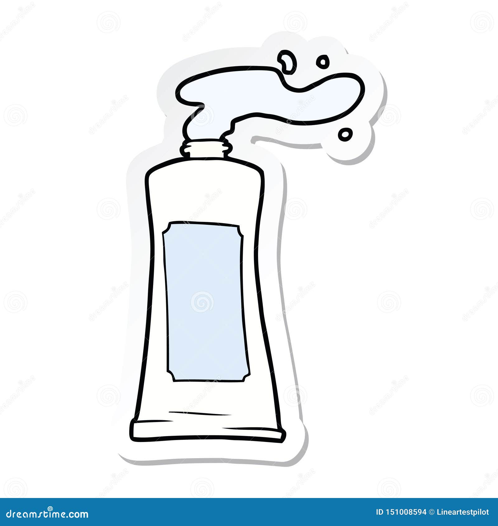 A Creative Sticker of a Cartoon Cream in Tube Stock Vector ...