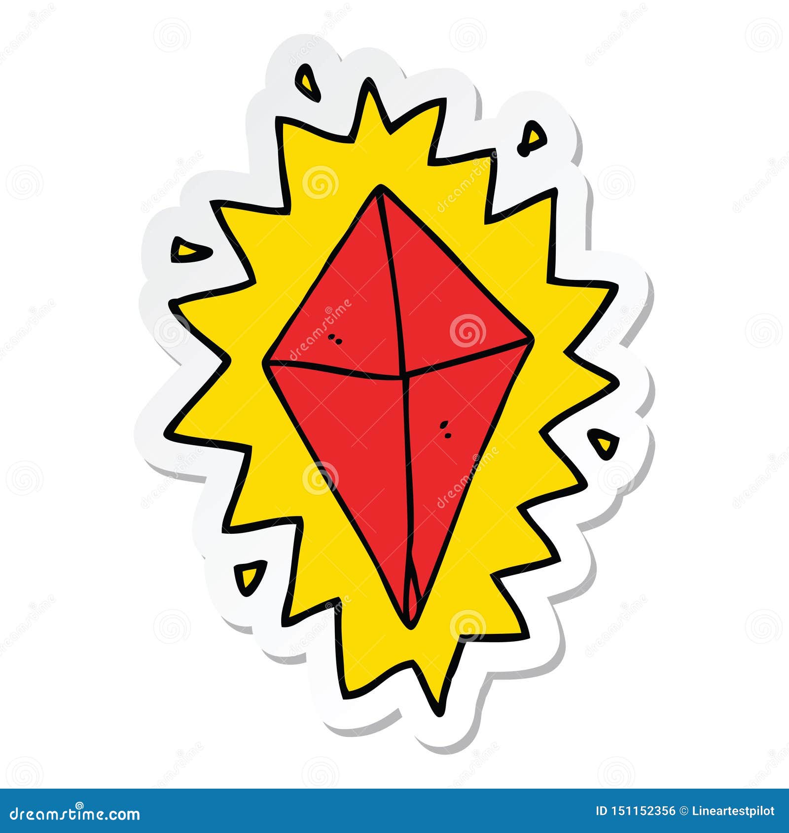 A Creative Sticker of a Cartoon Diamond Stock Vector - Illustration of ...