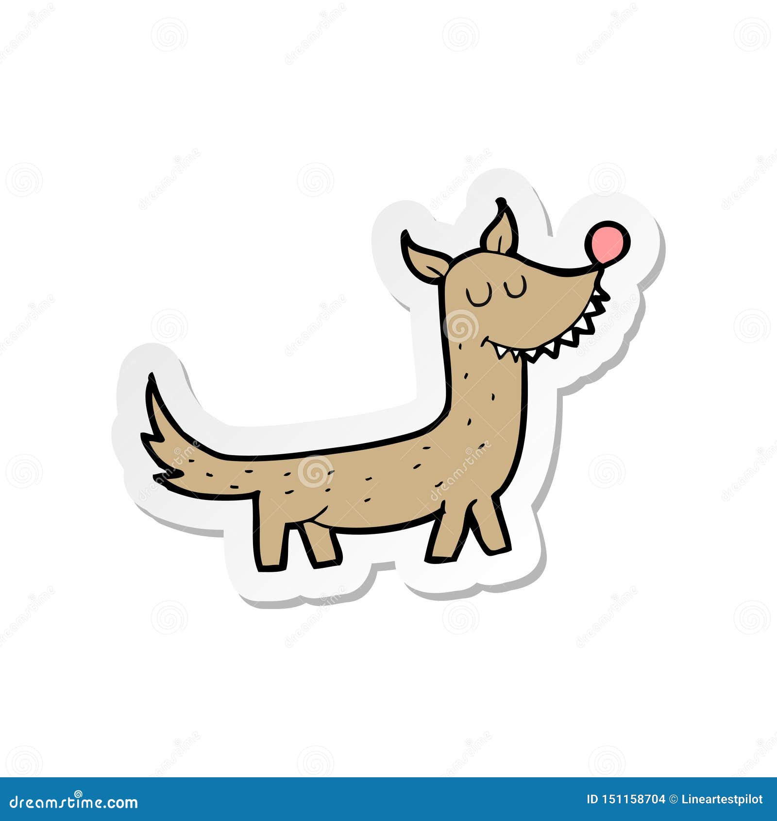 A Creative Sticker of a Cartoon Dog Stock Vector - Illustration of ...
