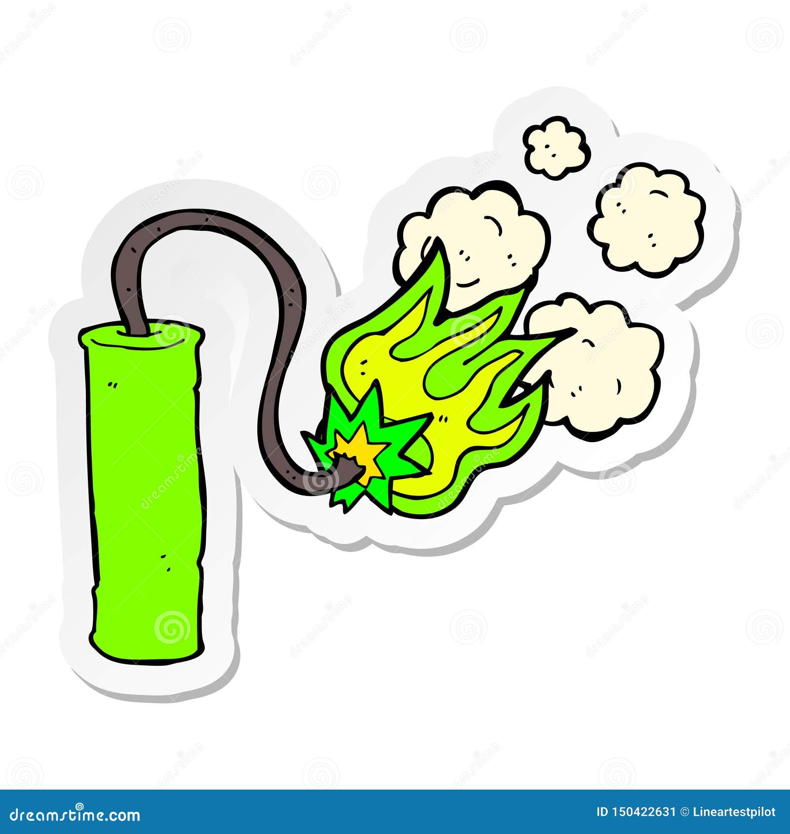 Sticker of a Cartoon Dynamite Stock Vector - Illustration of sticker ...