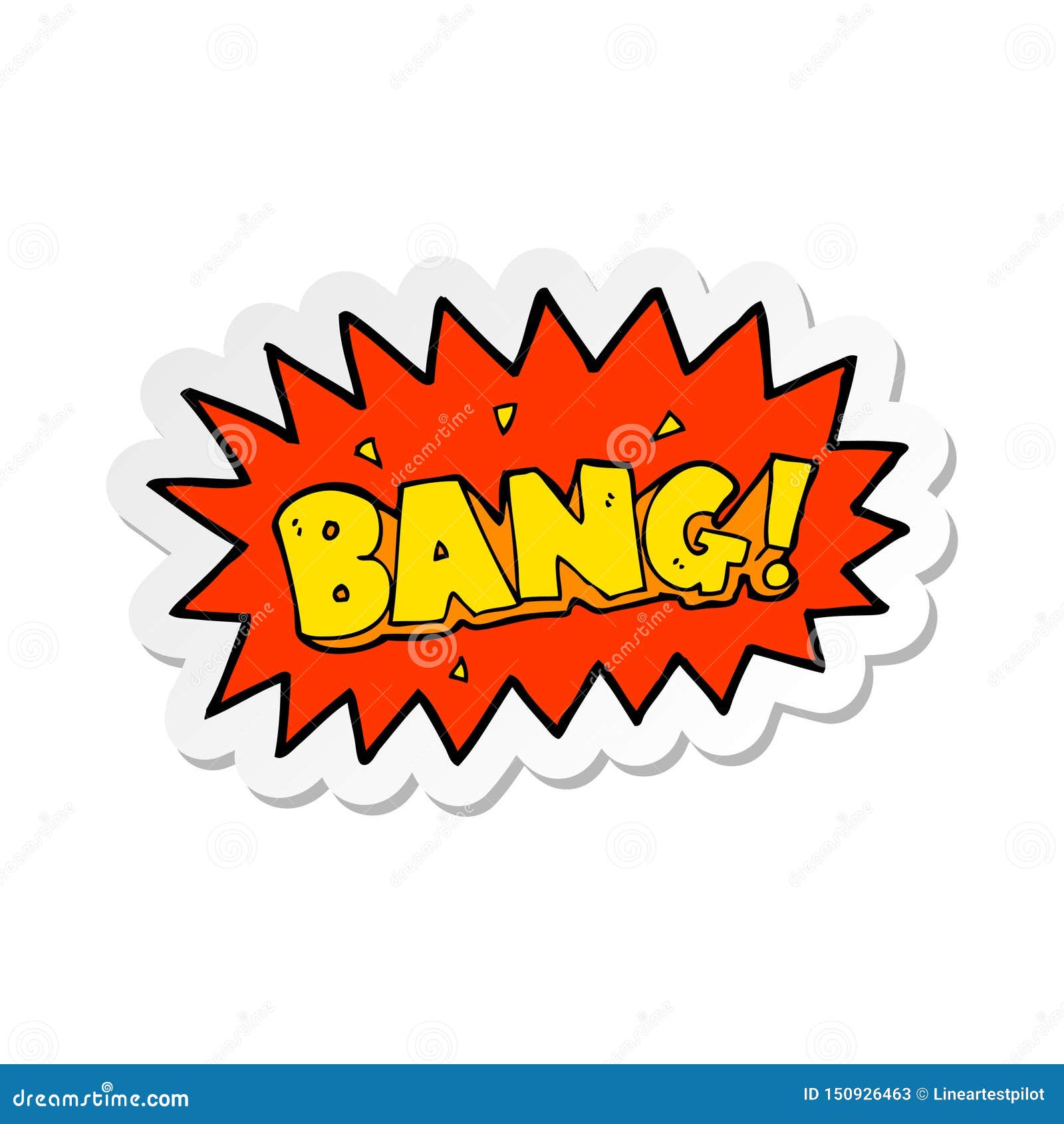 A Creative Sticker of a Cartoon Explosion Stock Vector - Illustration ...