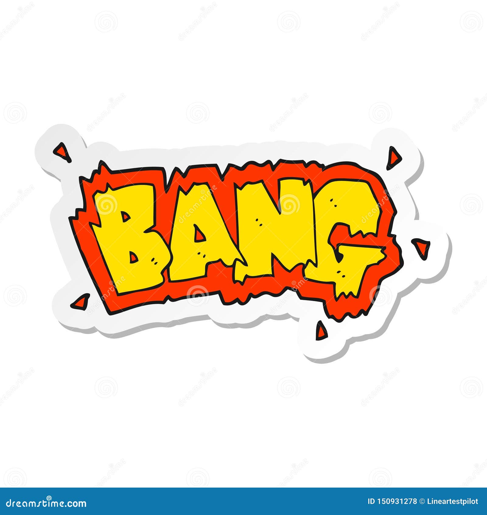 A Creative Sticker of a Cartoon Explosion Stock Vector - Illustration ...