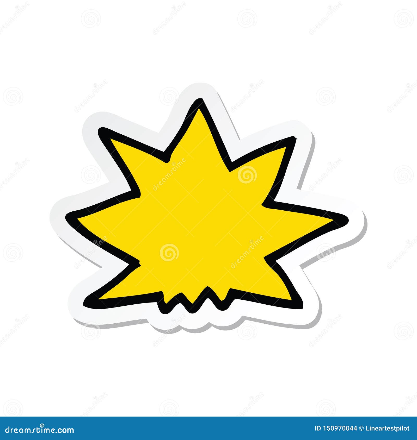 A Creative Sticker of a Cartoon Explosion Stock Vector - Illustration ...