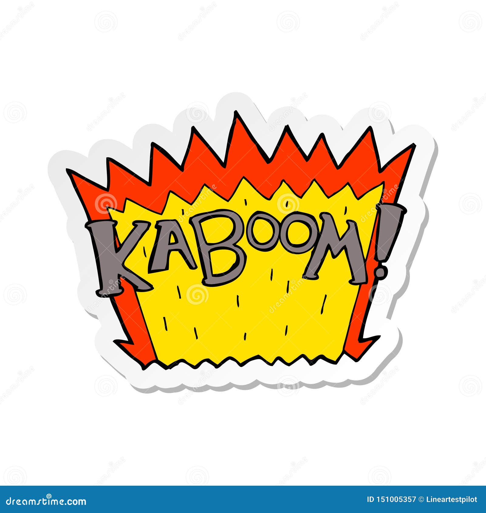 A Creative Sticker of a Cartoon Explosion Stock Vector - Illustration ...