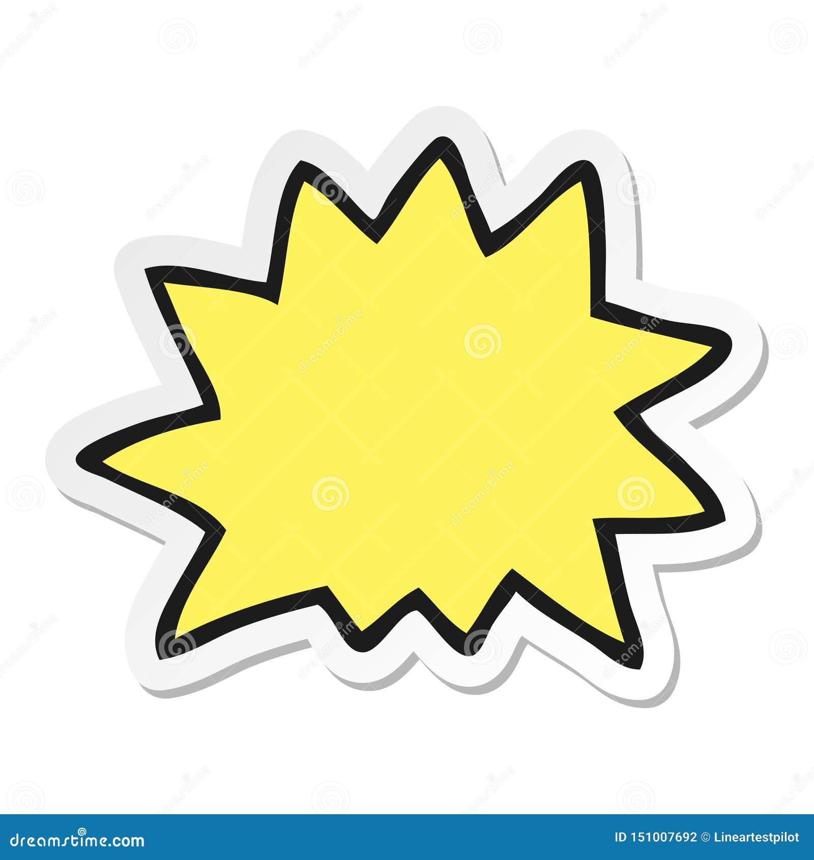 A Creative Sticker of a Cartoon Explosion Symbol Stock Vector ...