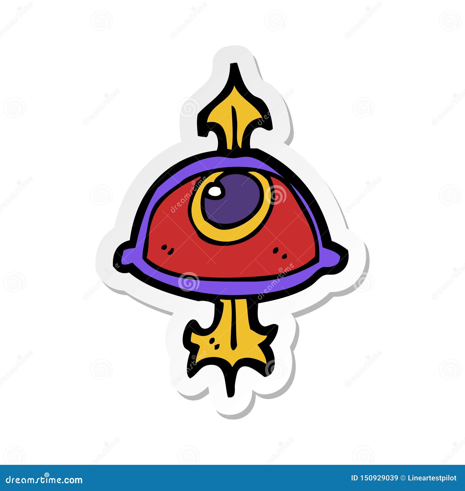 A Creative Sticker of a Cartoon Eye Symbol Stock Vector - Illustration ...