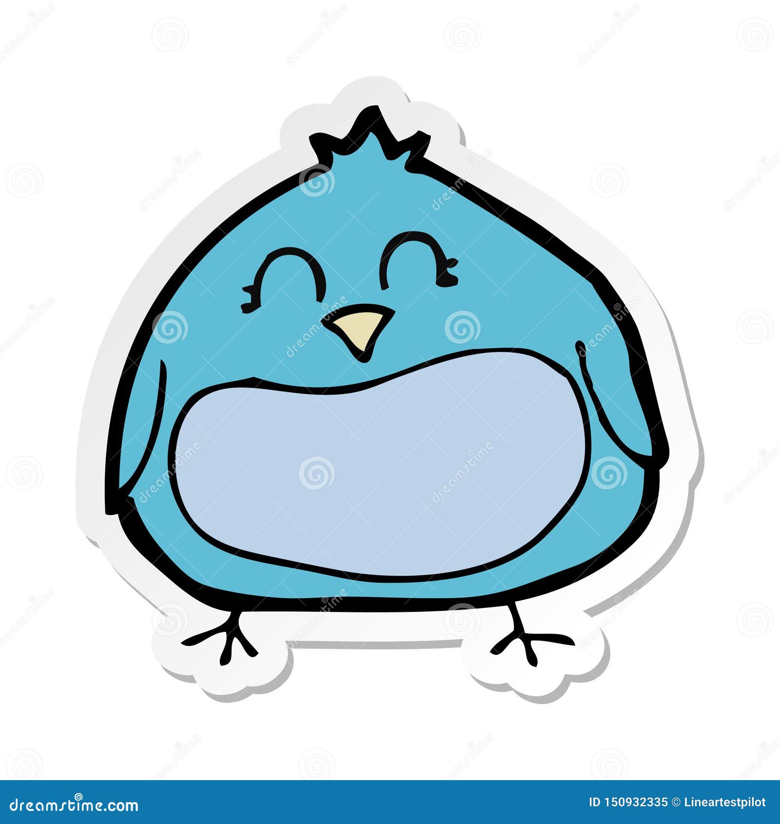 A Creative Sticker of a Cartoon Fat Bird Stock Vector - Illustration of ...