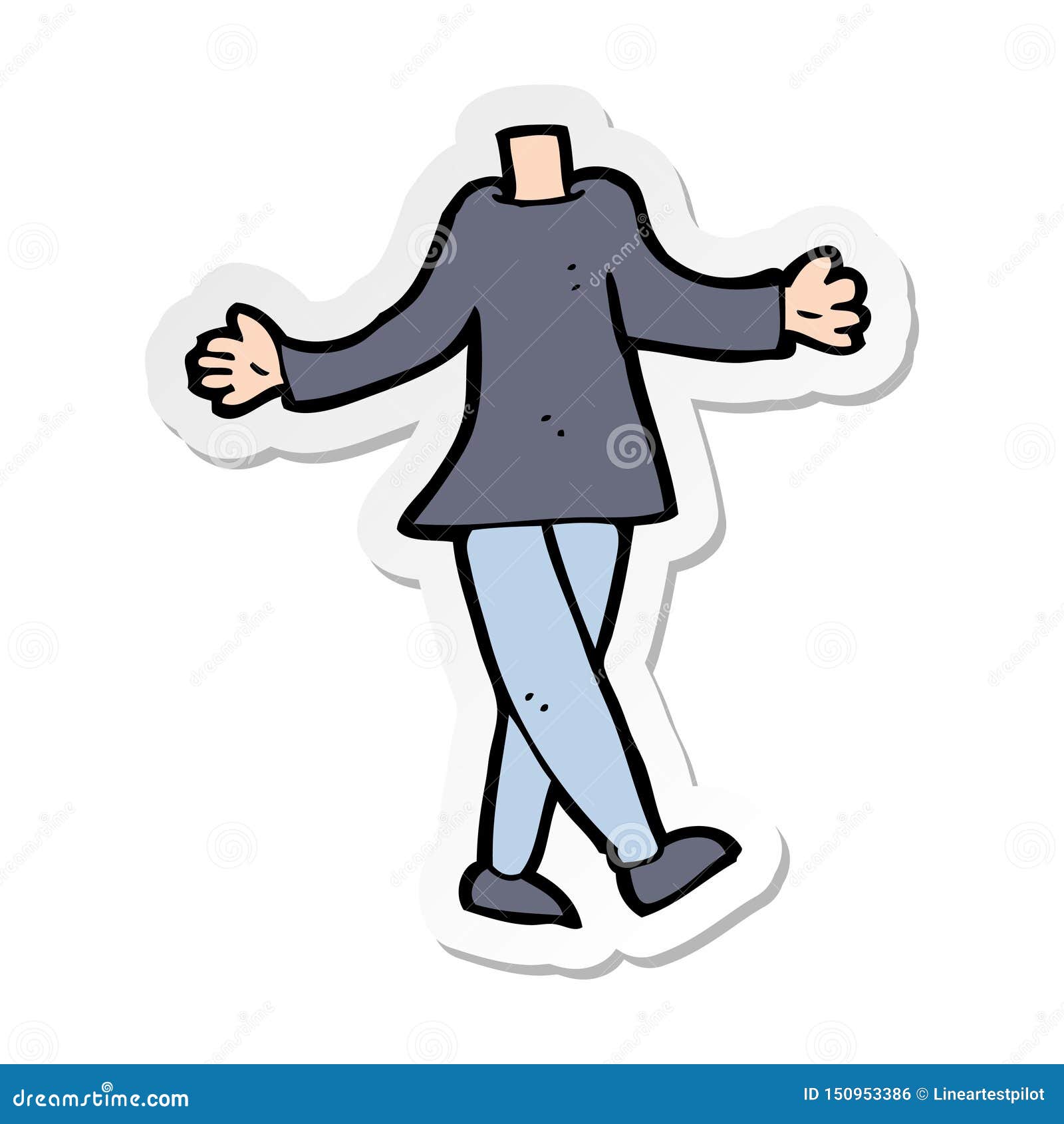 A Creative Sticker of a Cartoon Female Body Stock Vector - Illustration ...