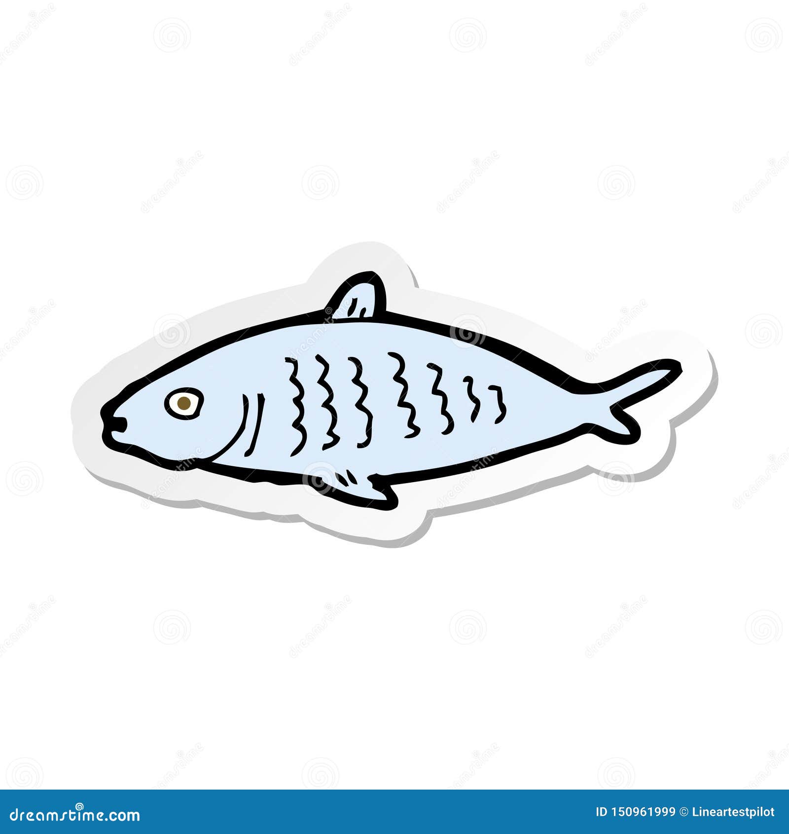 A Creative Sticker of a Cartoon Fish Stock Vector - Illustration of ...
