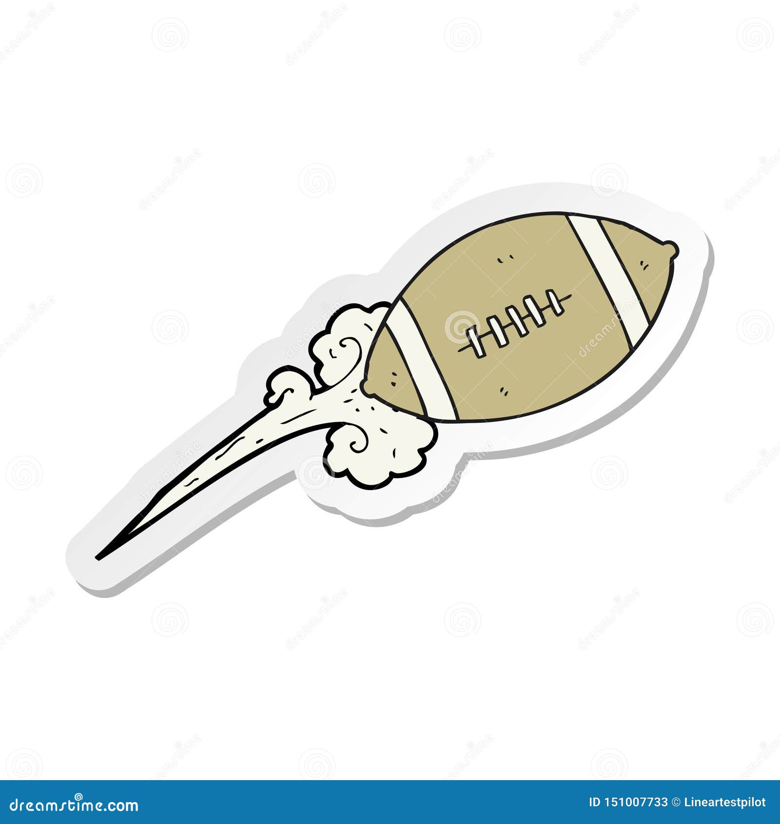 A Creative Sticker of a Cartoon Football Stock Vector - Illustration of ...