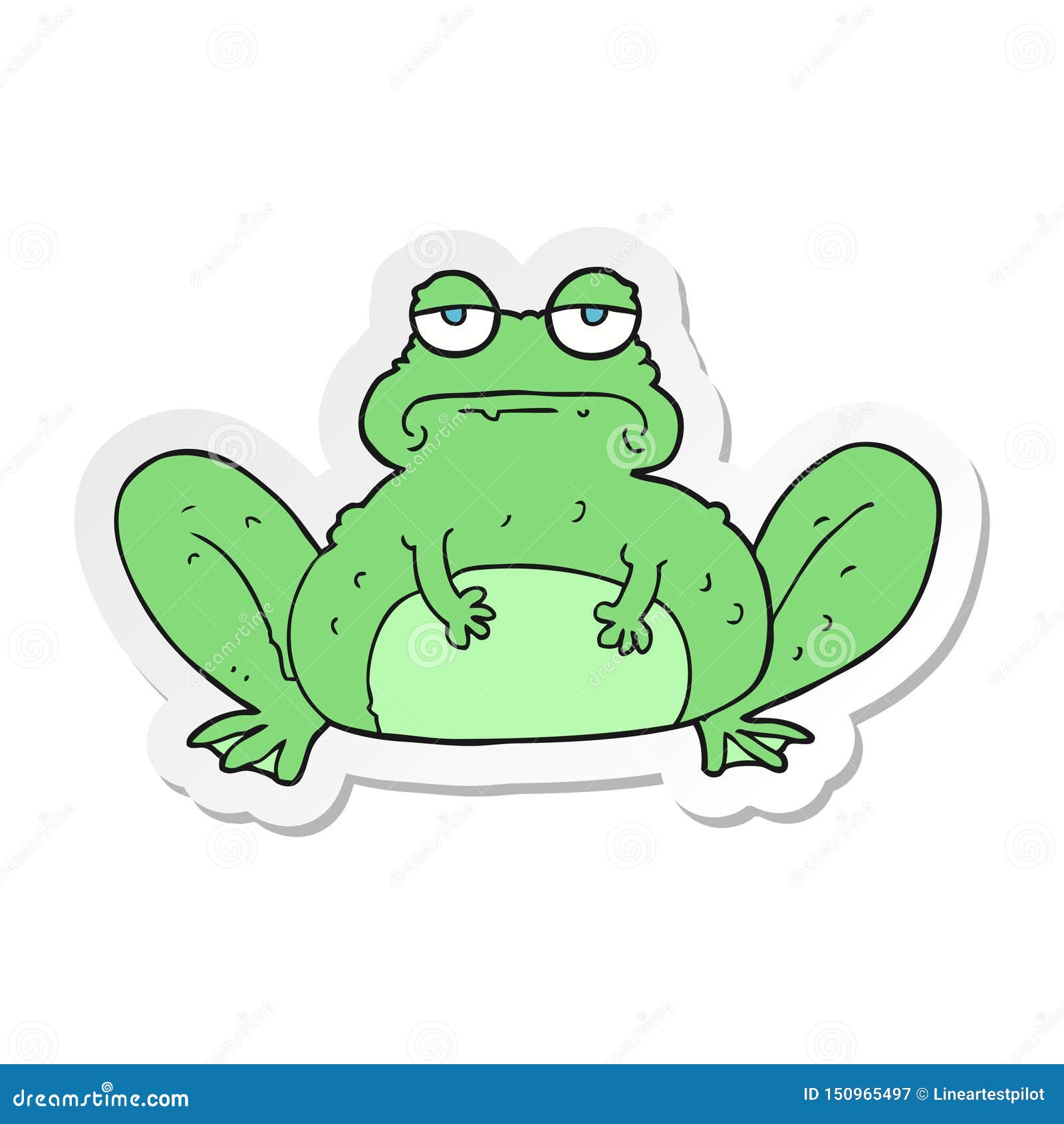 A Creative Sticker of a Cartoon Frog Stock Vector - Illustration of ...