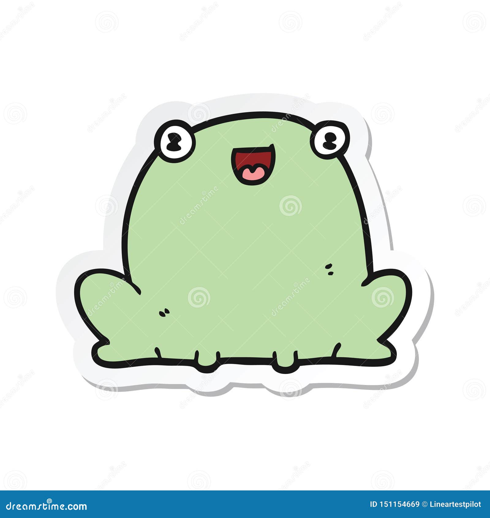 A Creative Sticker of a Cartoon Frog Stock Vector - Illustration of ...