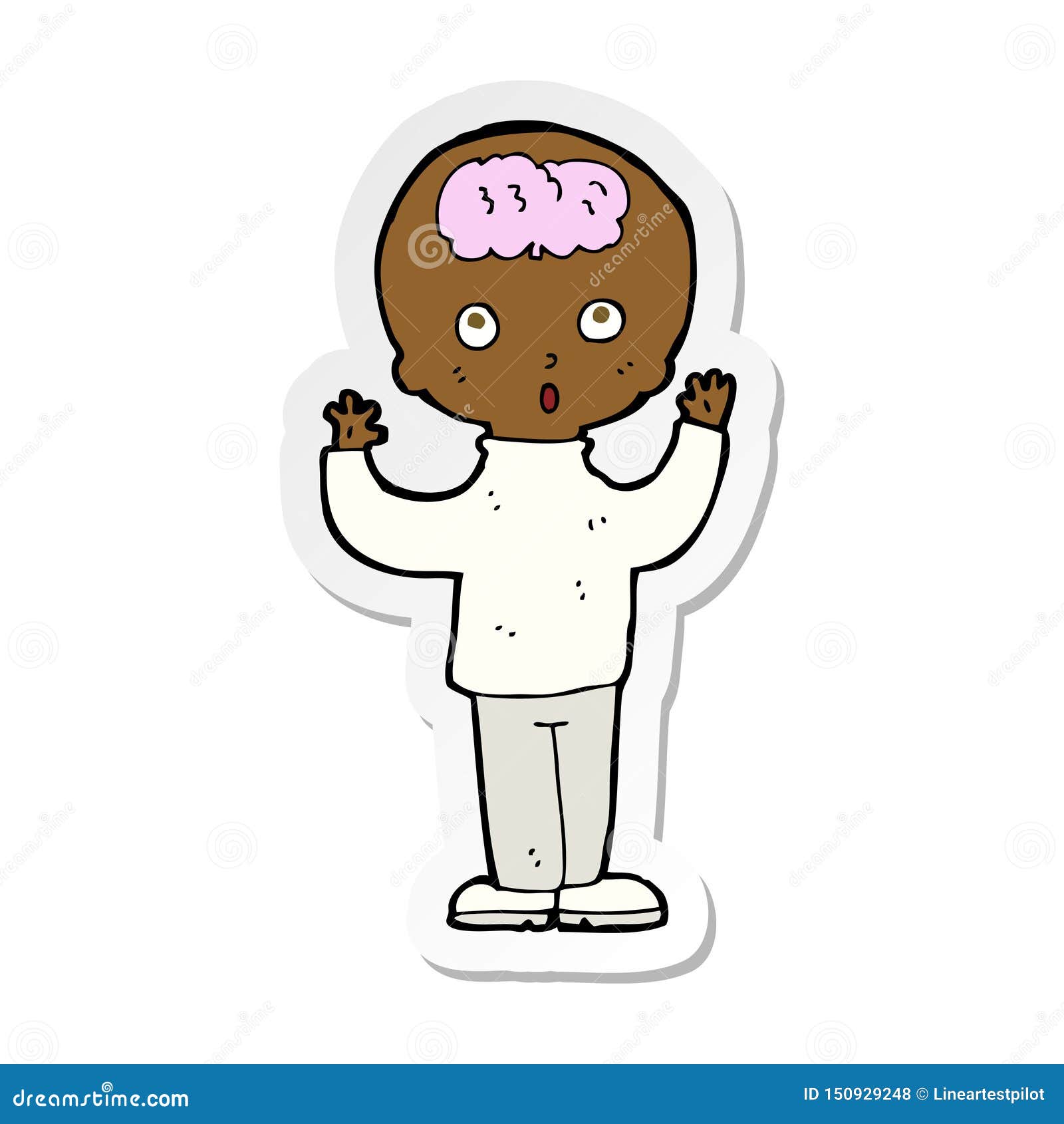 A Creative Sticker of a Cartoon Genius Stock Vector - Illustration of ...